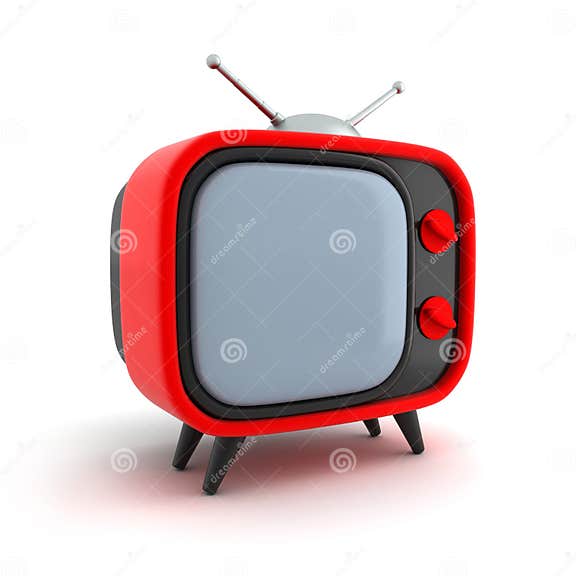 TV retro red stock illustration. Illustration of film - 16850182