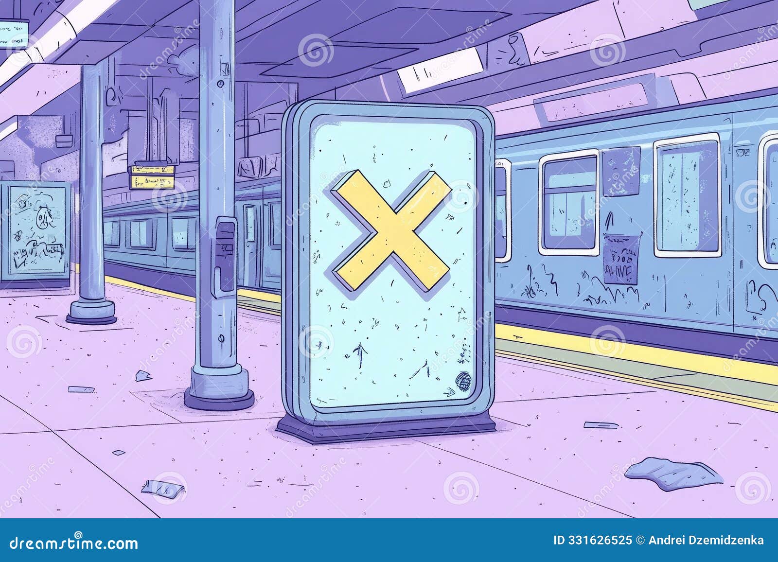 TV with Retro-style Error Symbol Representing Technical Difficulties ...