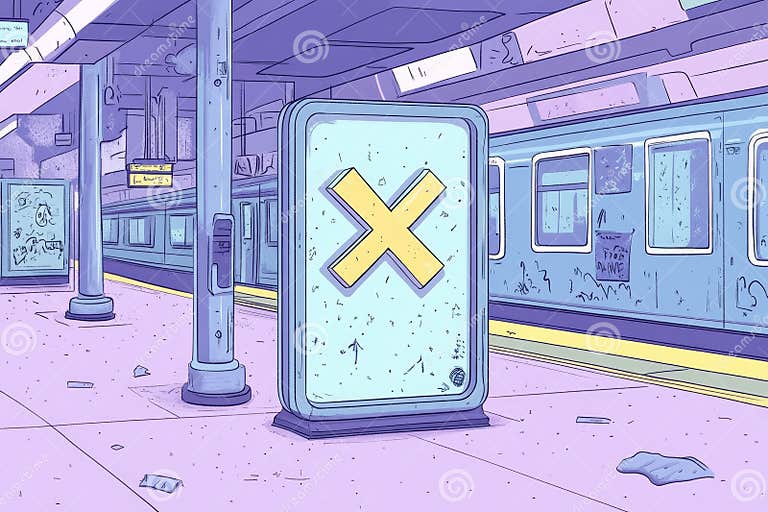 TV with Retro-style Error Symbol Representing Technical Difficulties ...