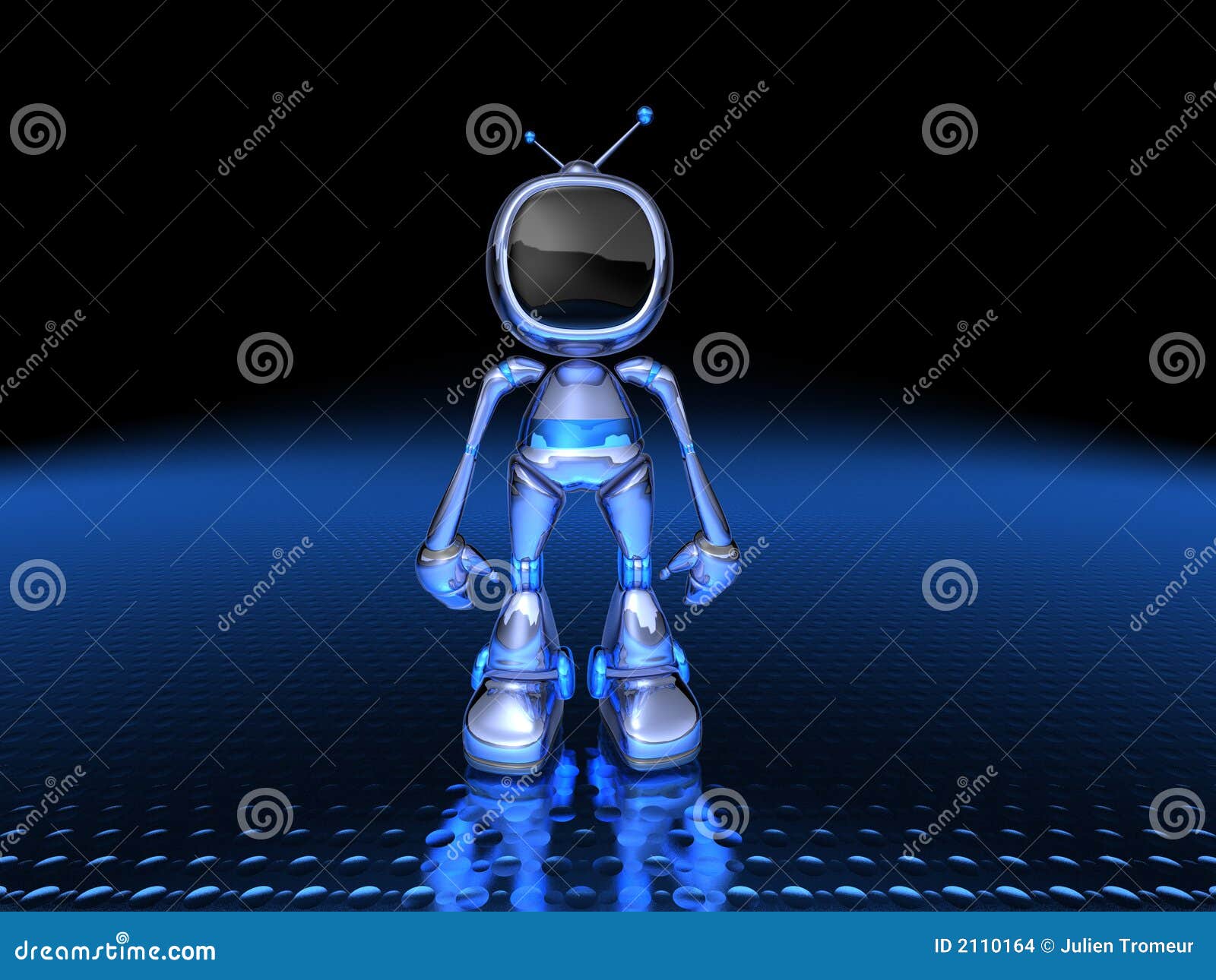 Tv robot stock illustration. Illustration of system, technology - 2110164
