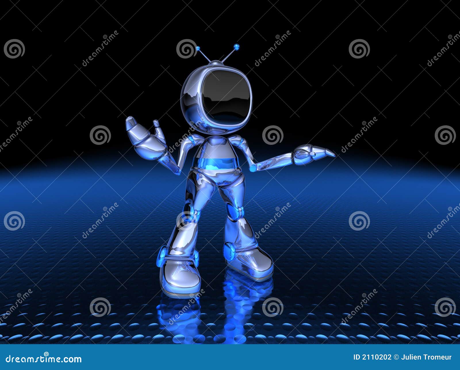Tv robot stock illustration. Illustration of entertainment - 2110202