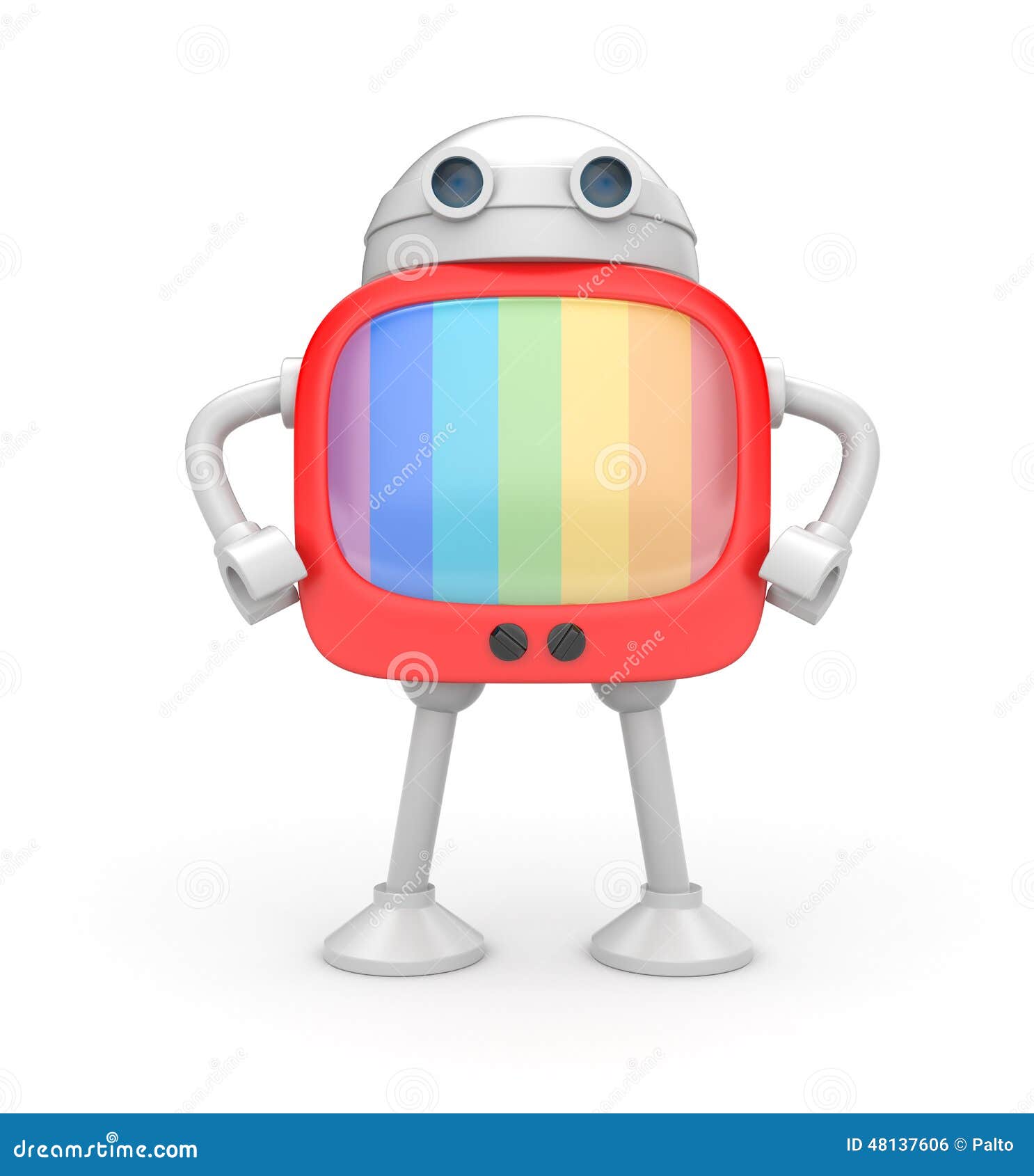 Tv robot stock illustration. Illustration of employee - 48137606