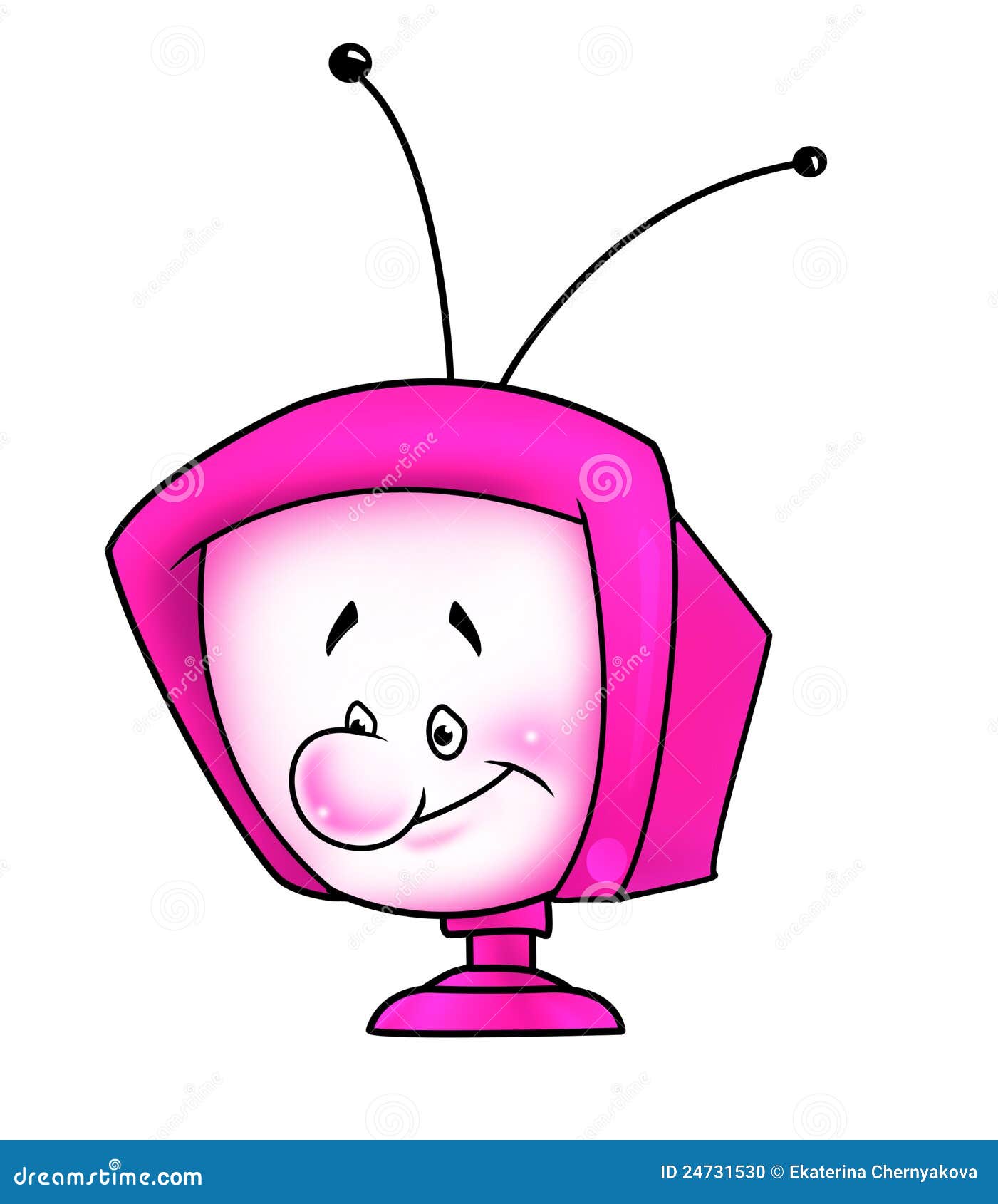 TV rosada - monitor stock de ilustración. Ilustración de noticias ...