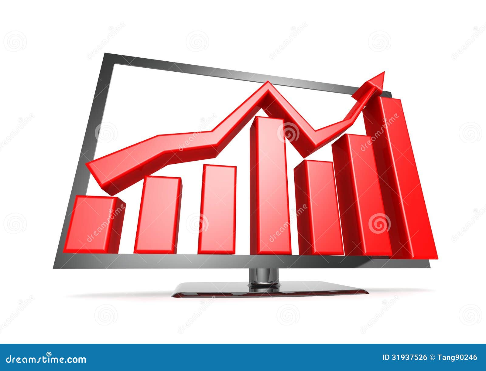 TV sales graph stock illustration. Illustration of grow - 31937526