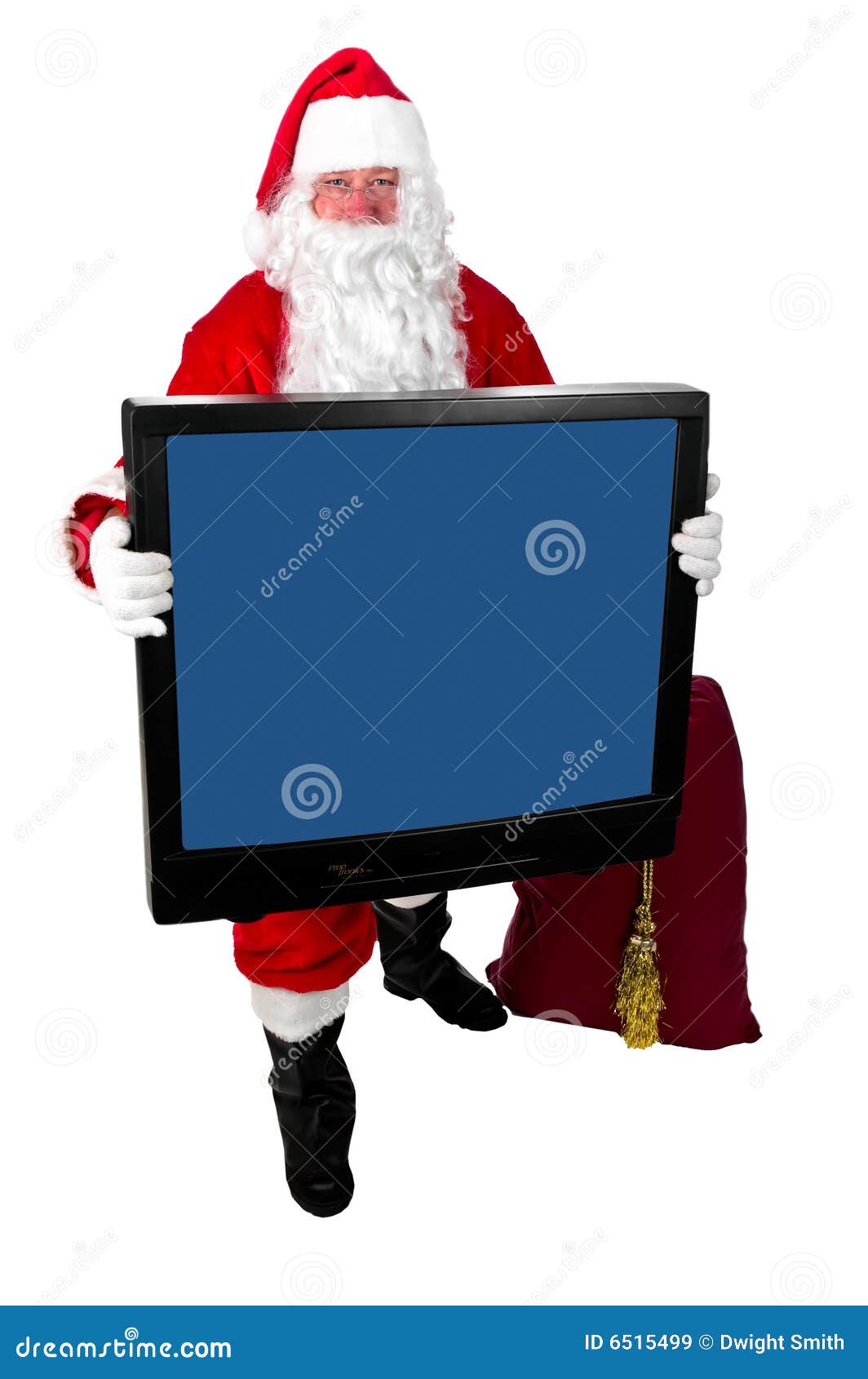 TV Santa stock image. Image of nicholas, digital, holiday - 6515499