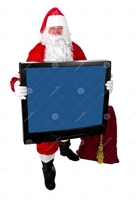 TV Santa stock image. Image of nicholas, digital, holiday - 6515499
