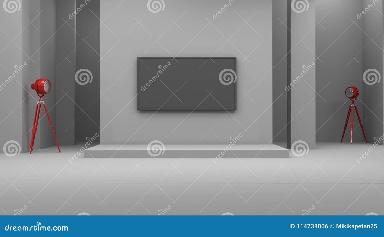 TV screen 3d rendering stock illustration. Illustration of bulb - 114738006