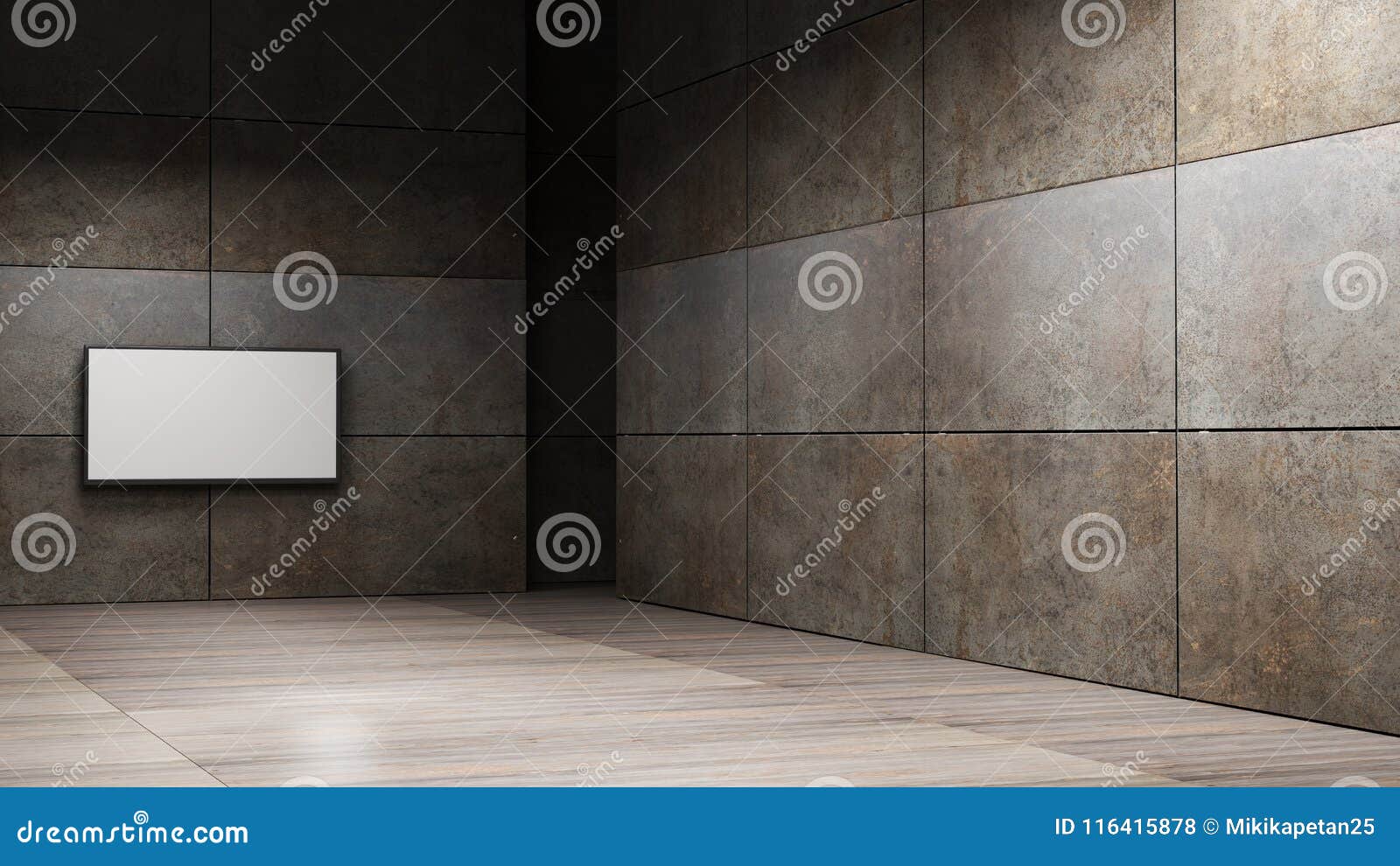 TV screen 3d rendering stock illustration. Illustration of room - 116415878