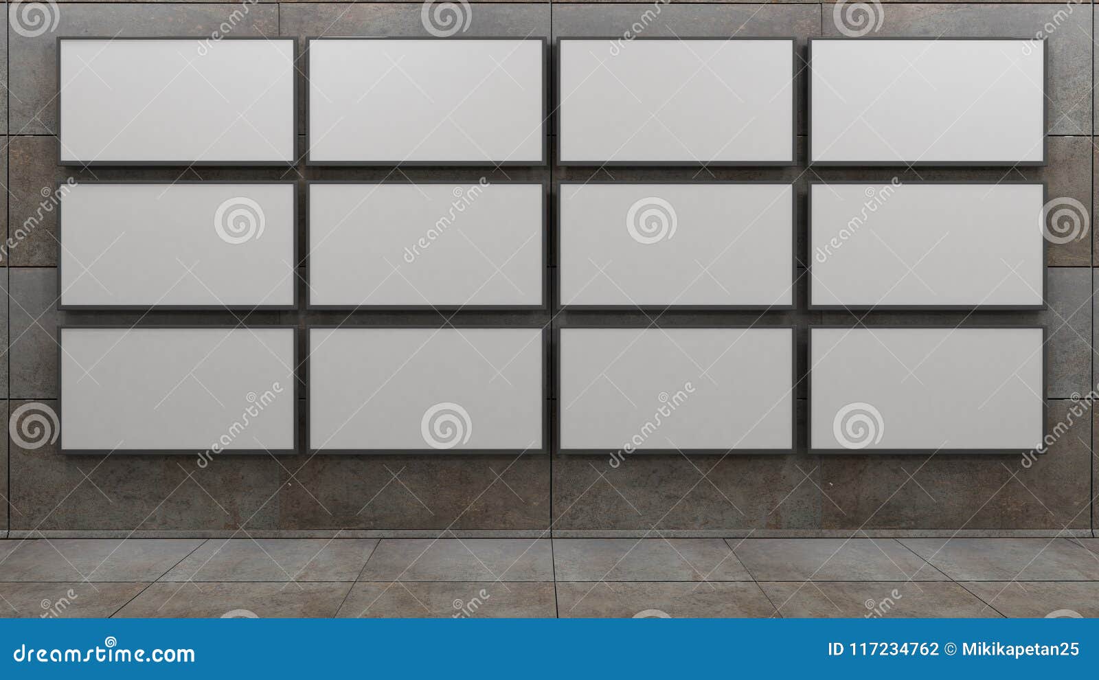 TV screen 3d rendering stock illustration. Illustration of interior ...