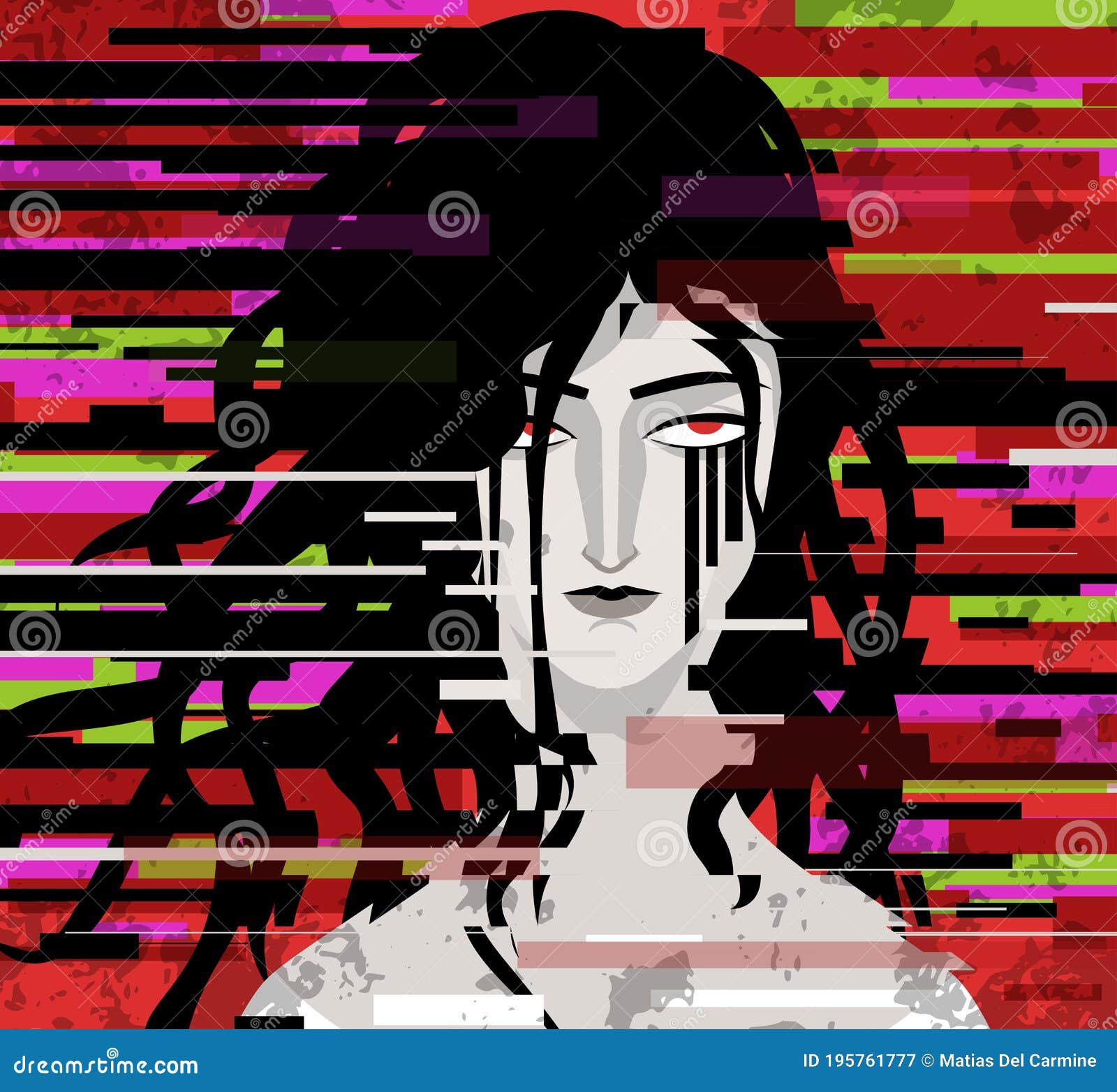 Strange Girl Cartoon Vector | CartoonDealer.com #7691349