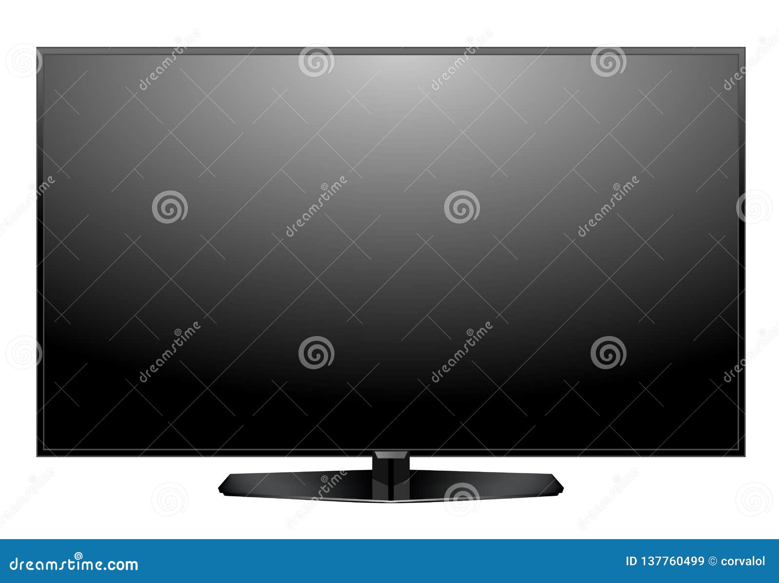 TV Screen Flat Lcd Led Vector Illustration Vector Stock Vector ...