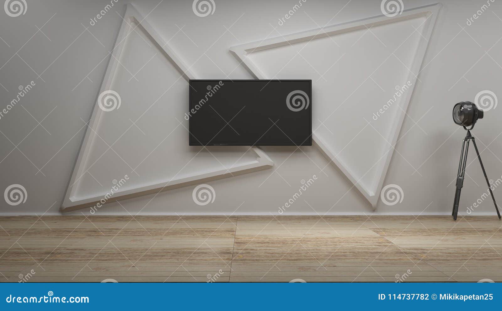 TV screen 3d rendering stock illustration. Illustration of gallery ...