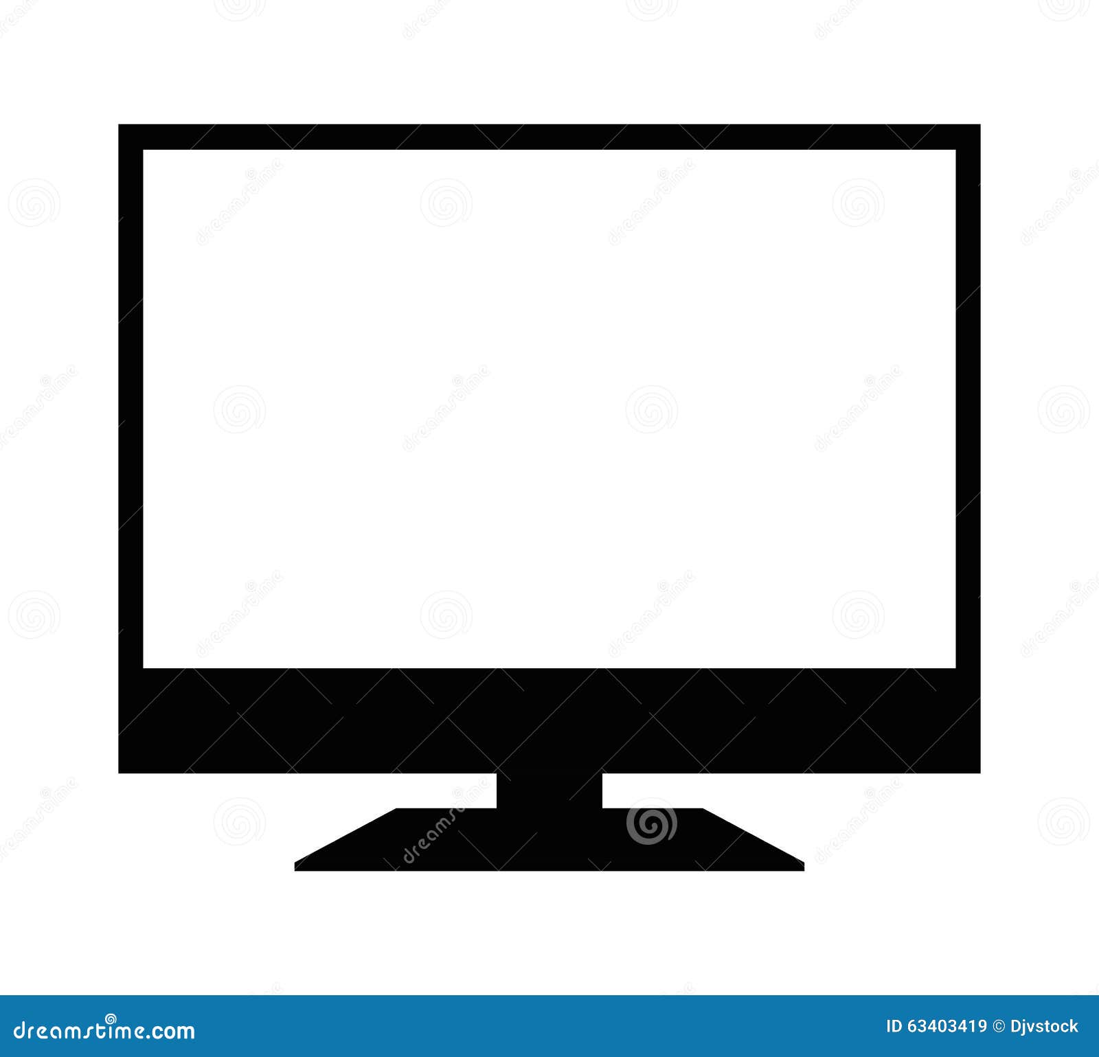 Tv screen icon stock vector. Illustration of room, control - 63403419