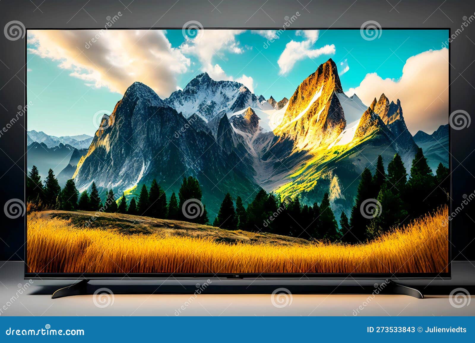 Tv Screen with Led Back Light. Generative Ai Stock Illustration ...