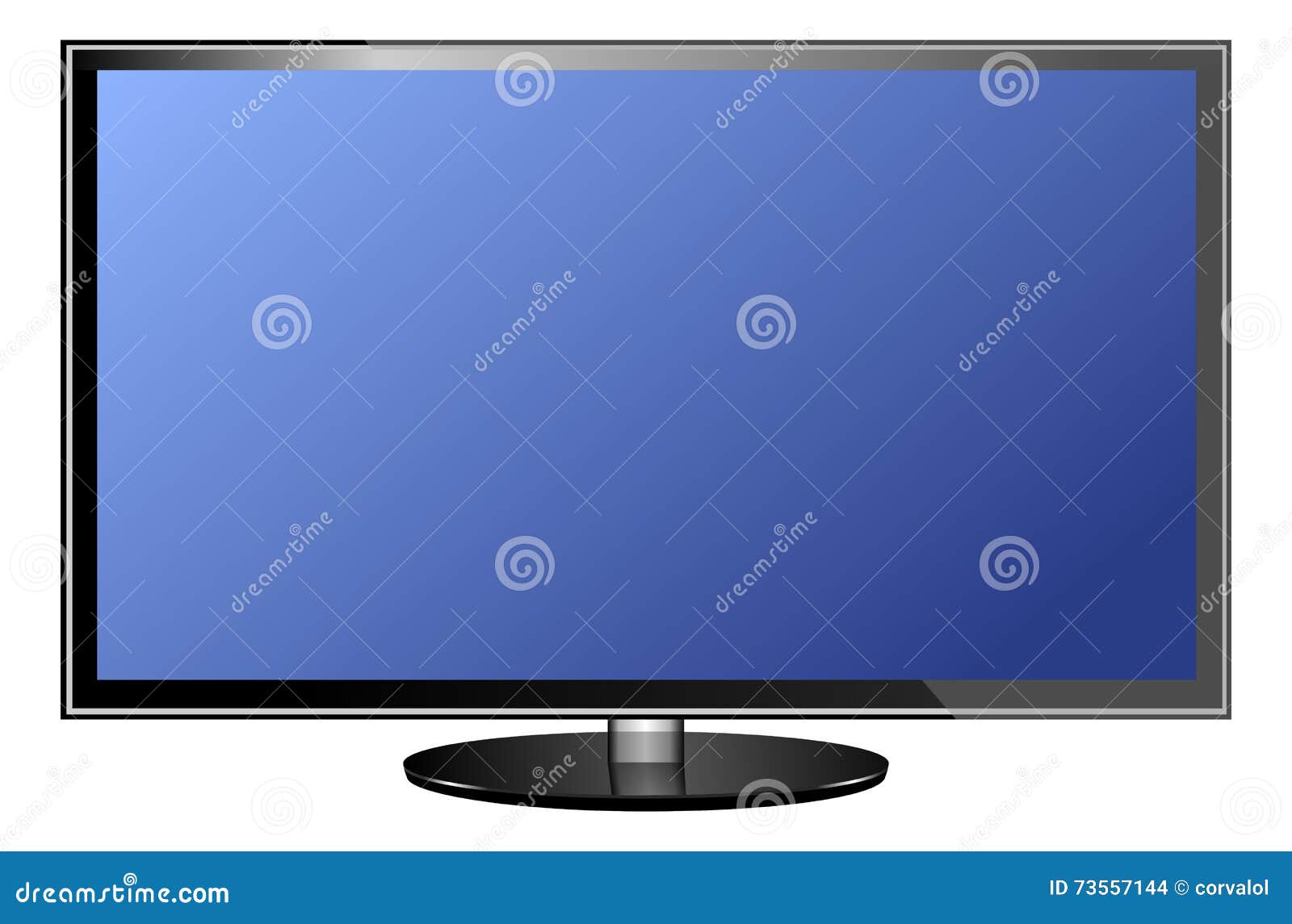 TV Screen Realistic Vector Illustration Stock Vector - Illustration of ...