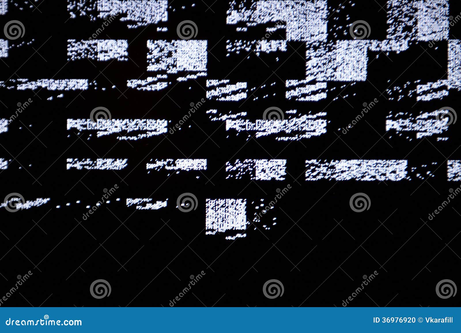 Tv Screen with Static Noise, by Bad Signal Reception Stock Illustration ...