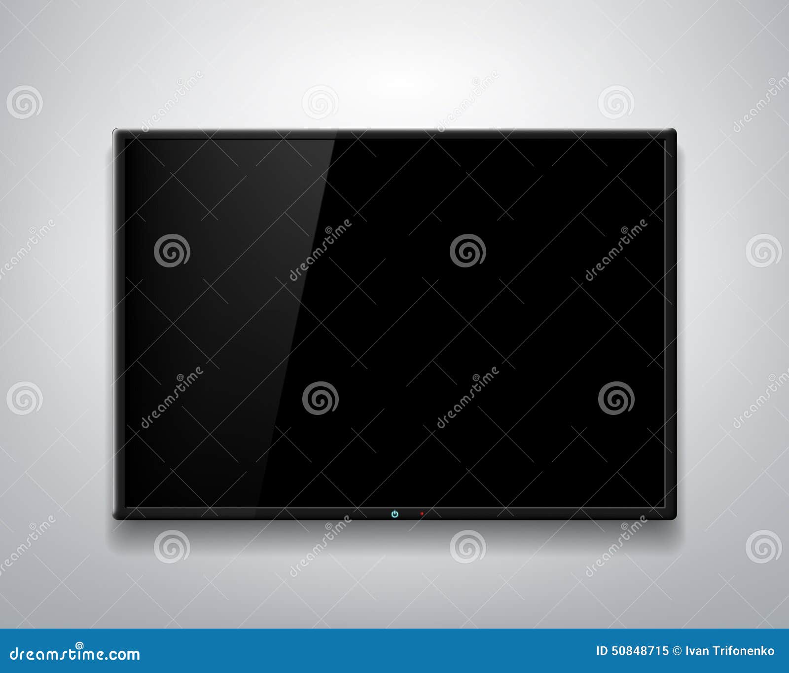 TV Screen on the Wall Background Stock Vector - Illustration of ...