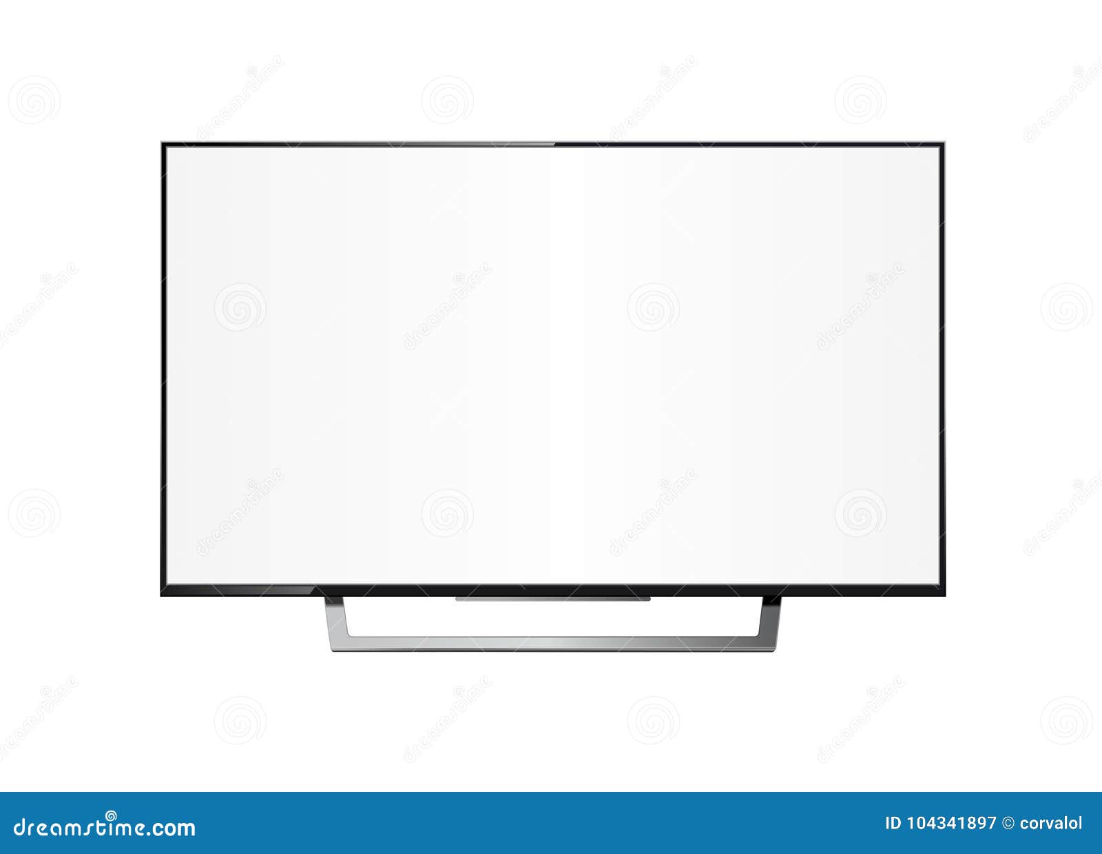 Tv screen on white stock vector. Illustration of crystal - 104341897