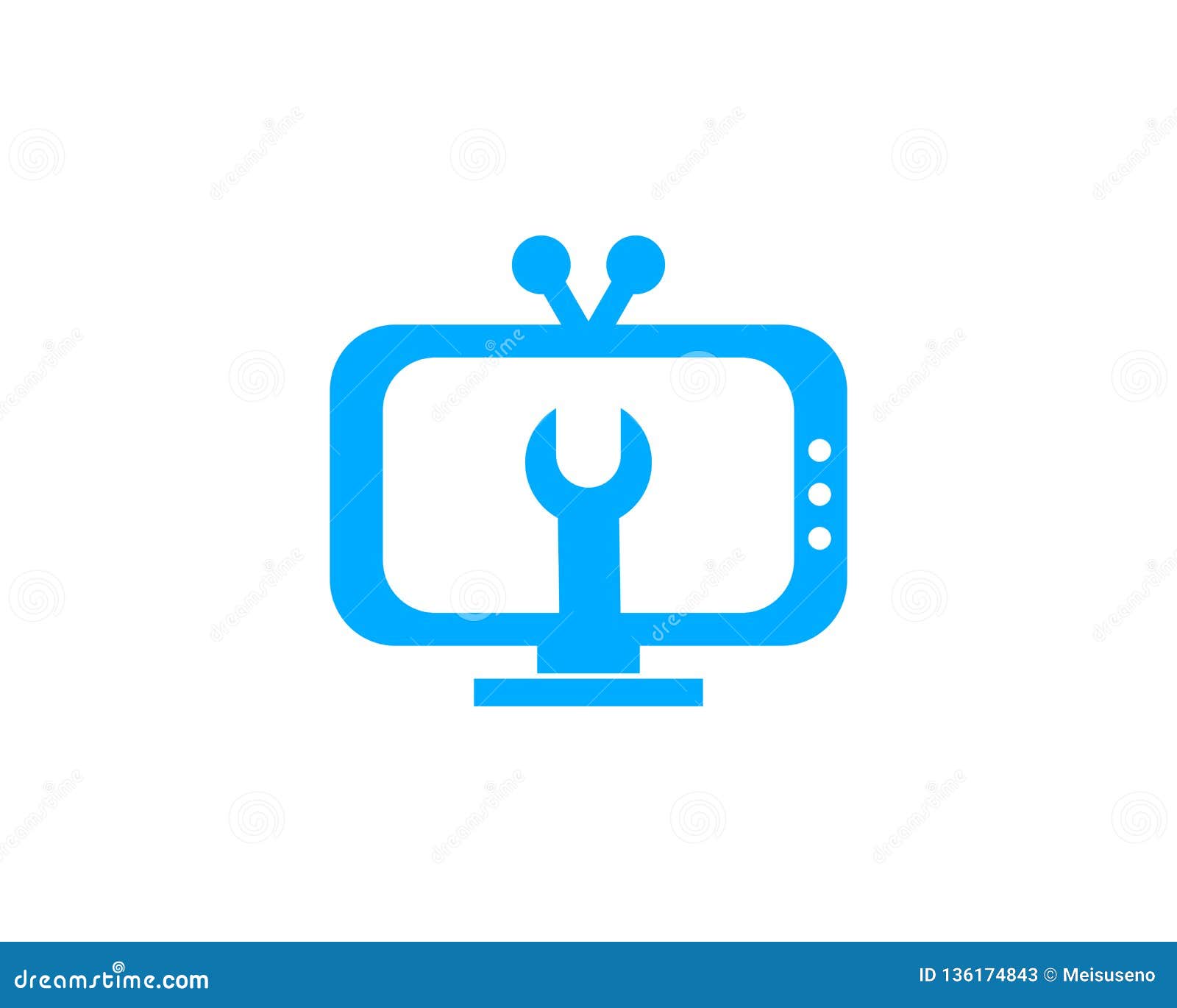 TV Service Logo Template Design Vector Stock Vector - Illustration of ...