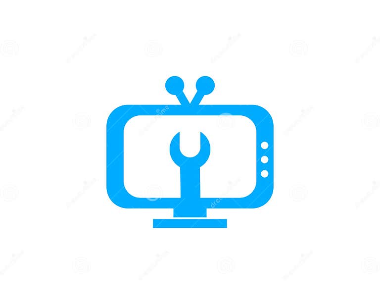 TV Service Logo Template Design Vector Stock Vector - Illustration of ...