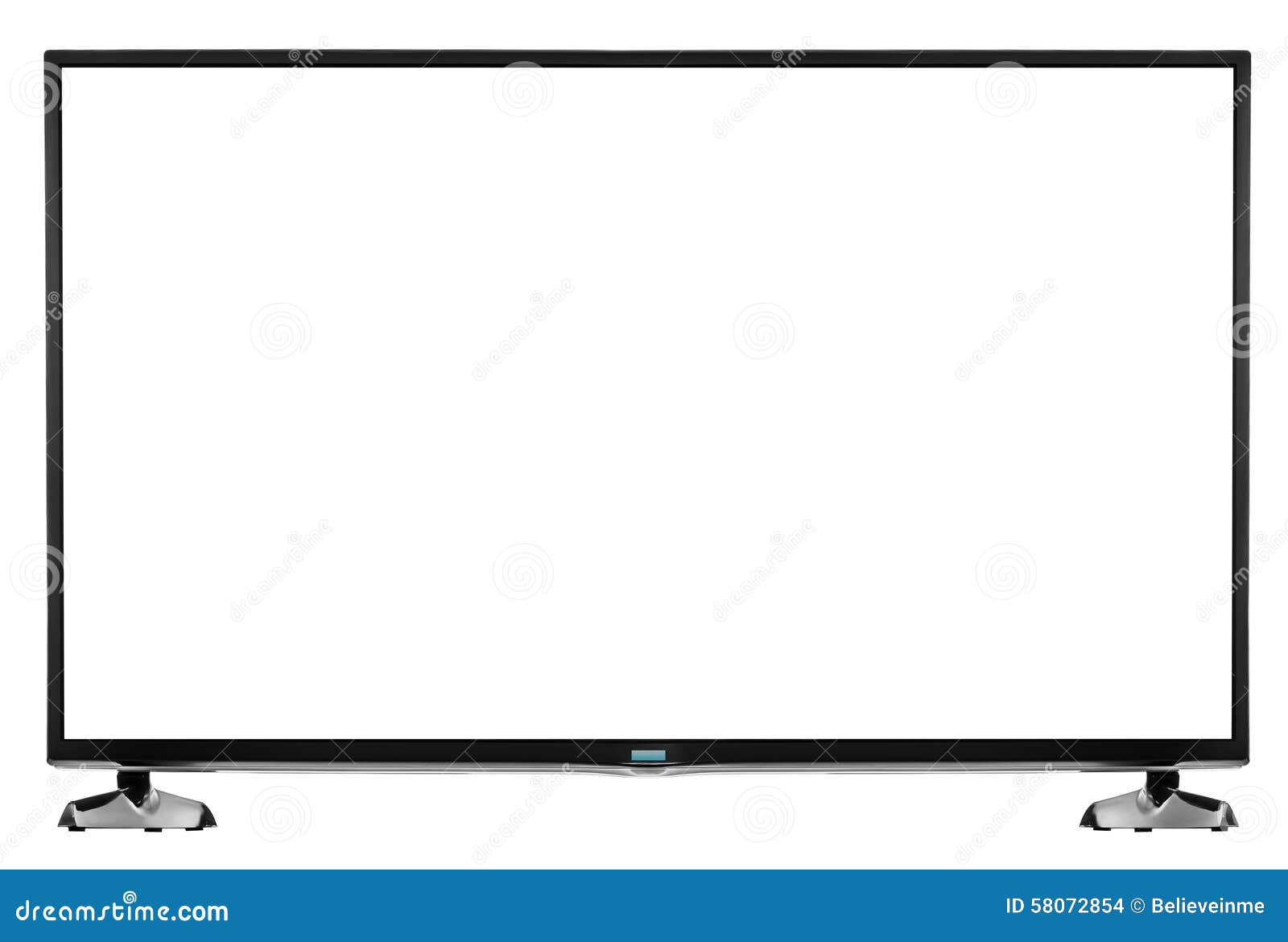 TV Set Isolated on White Background Stock Photo - Image of broadcasting ...