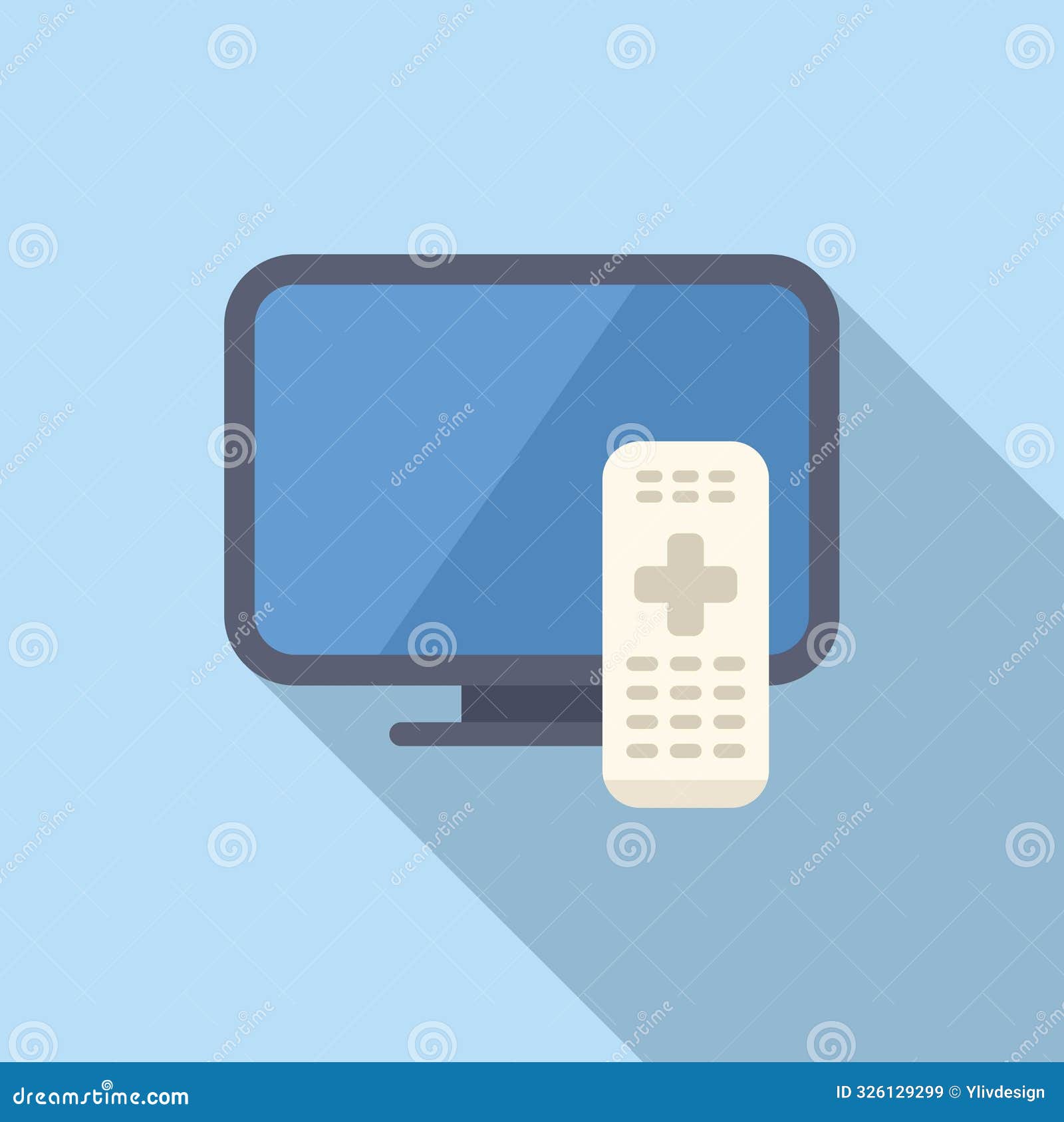 Tv Set with Remote Control Displaying Watching Television Concept Stock ...