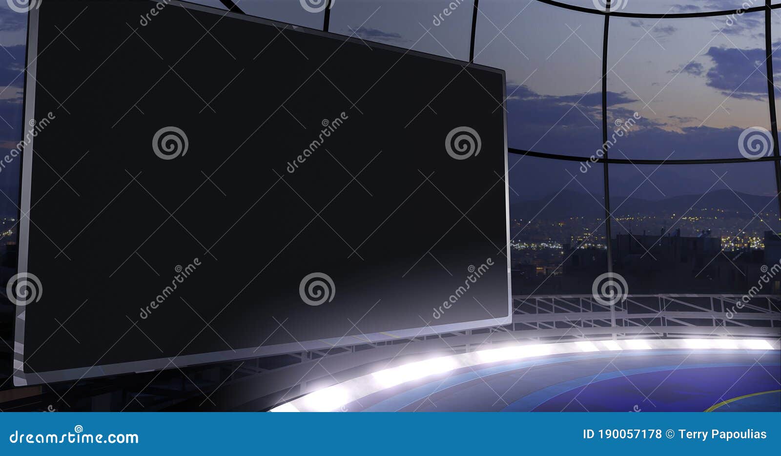 TV Show Backdrop, with Video Wall. Ideal for Virtual Tracking System ...