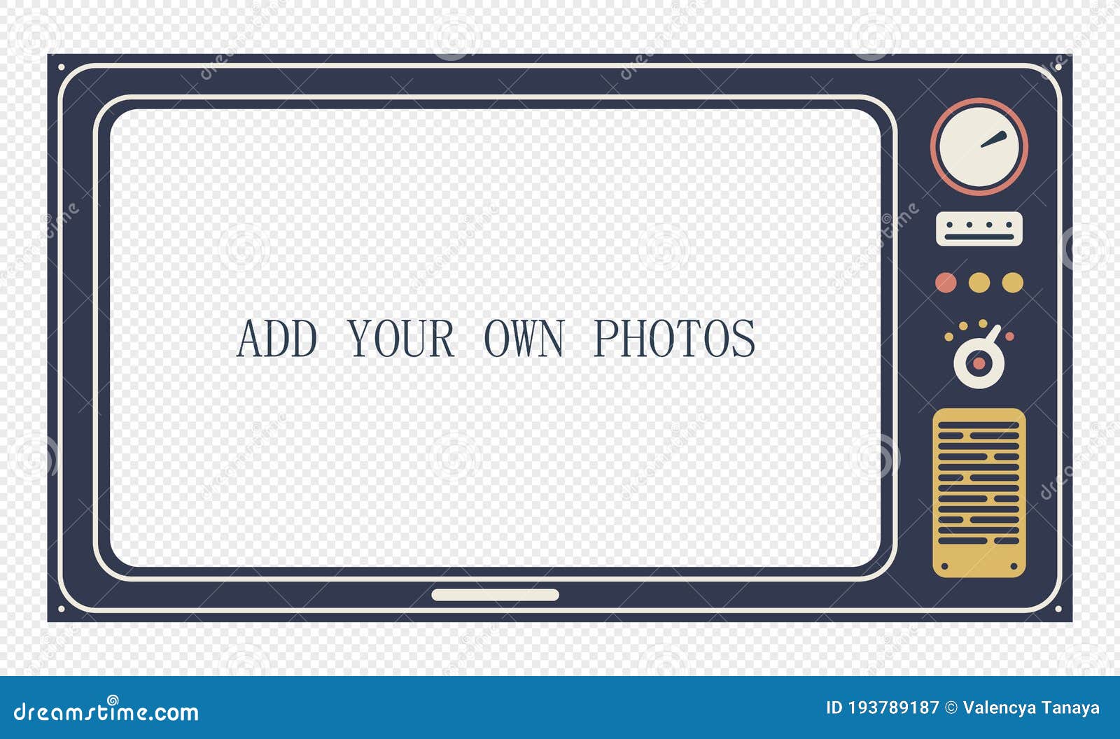 TV Show Frame Template With Transparent Background Cartoon Vector ...