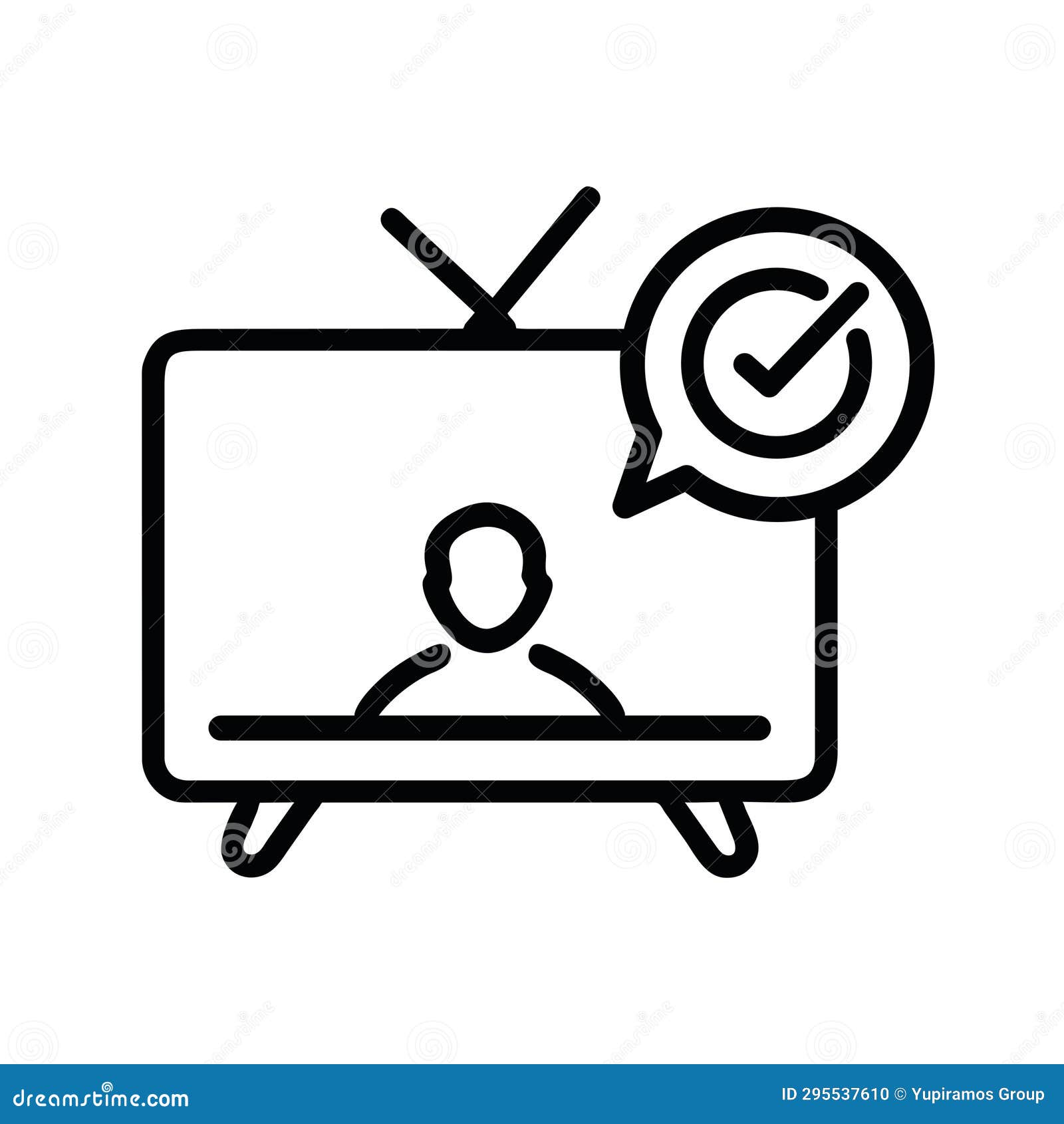 Tv show icon stock vector. Illustration of panel, monitor - 295537610