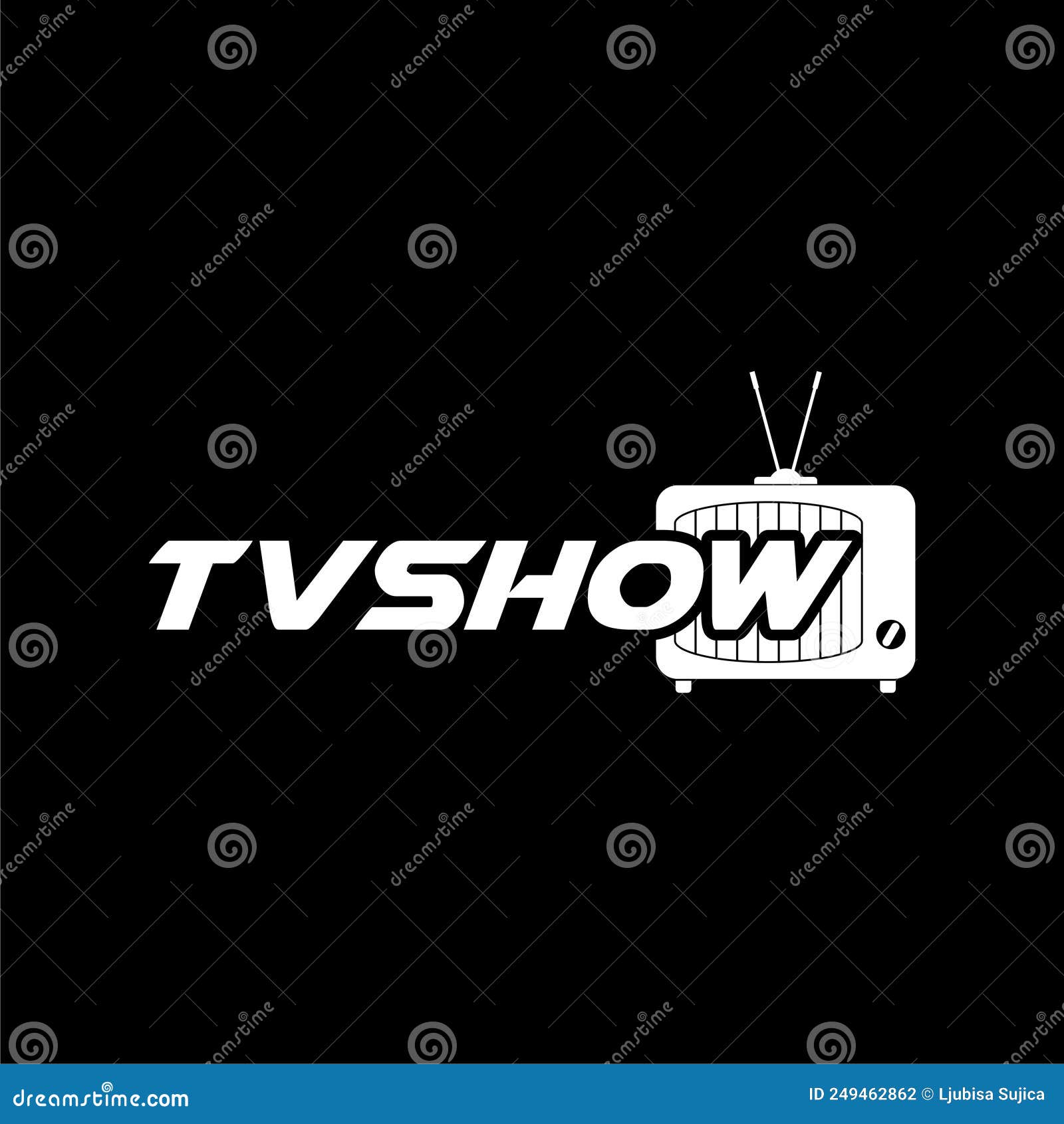 Tv Show Logo Isolated on Dark Background Stock Vector - Illustration of ...