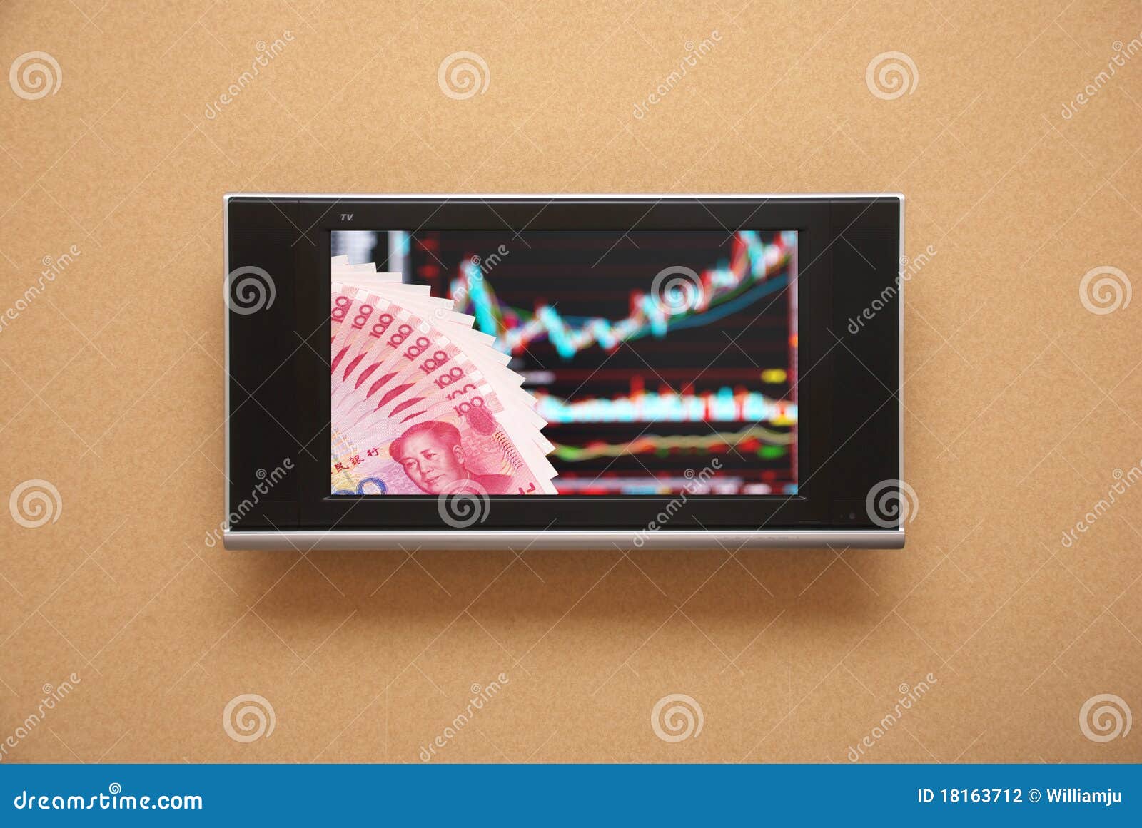TV show of stock market stock photo. Image of chart, chinese - 18163712
