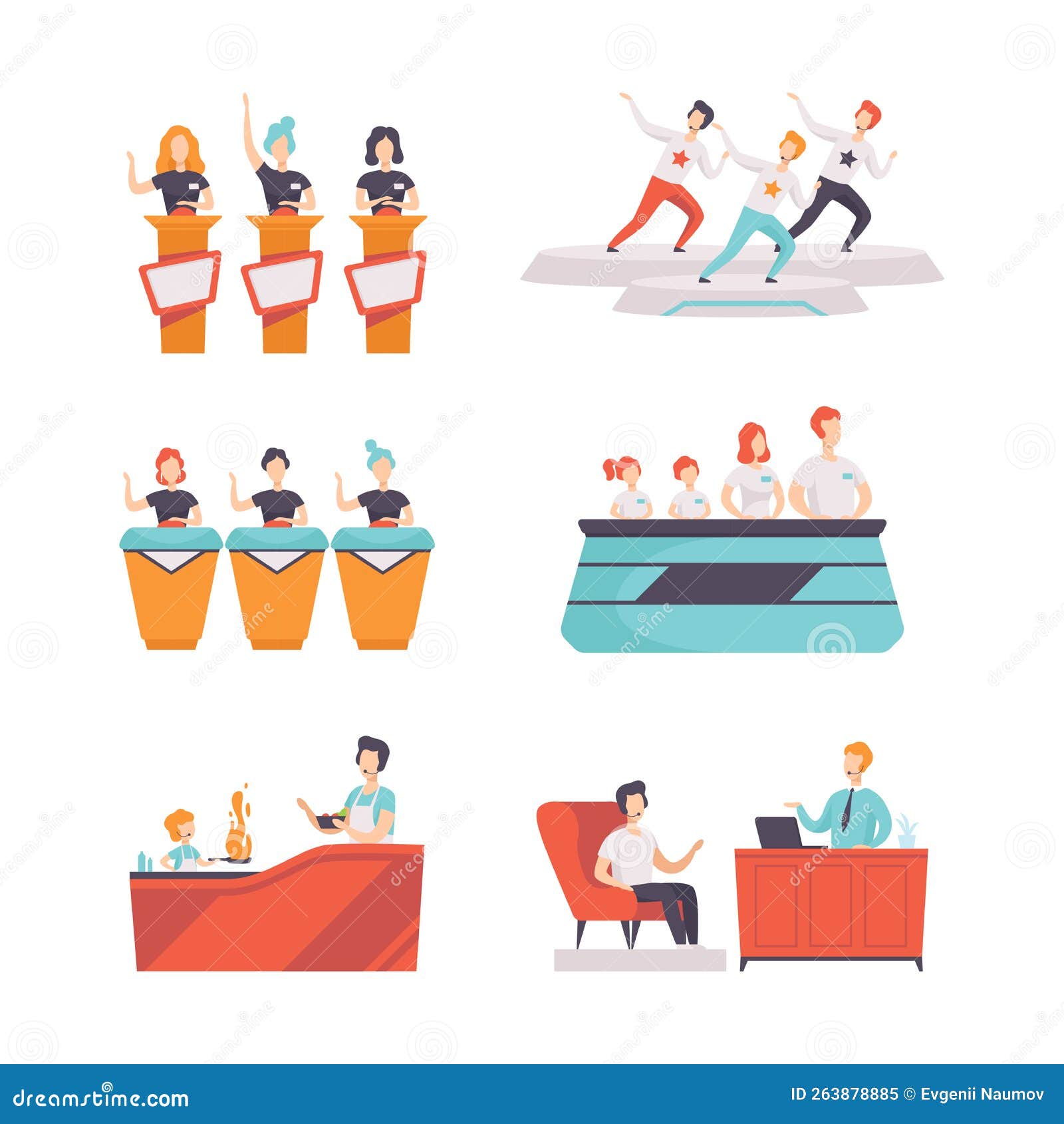 Tv Show and Television Program with People Participating Quiz Game and ...