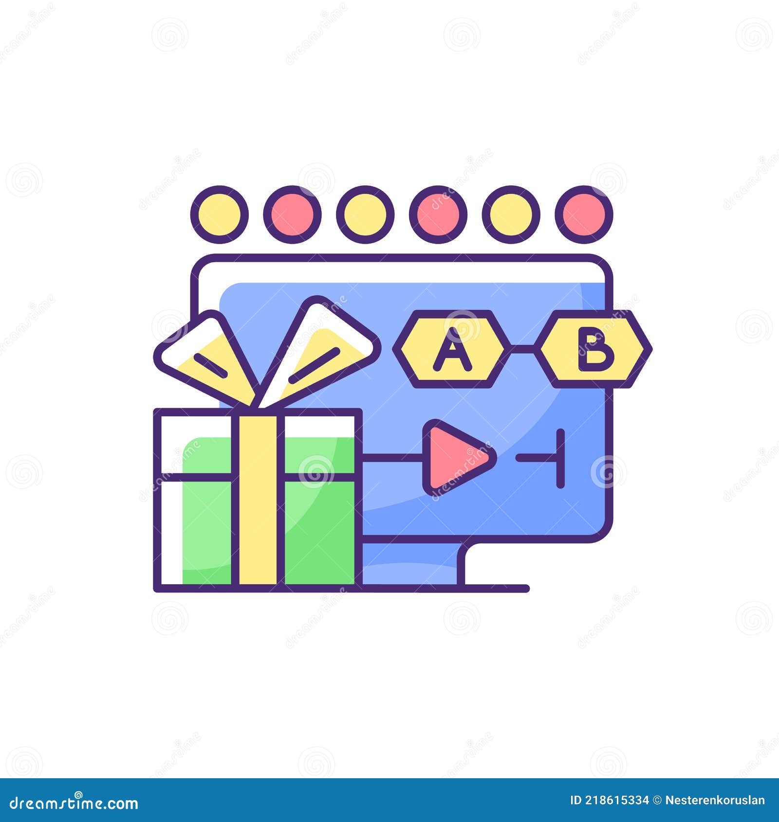 TV Shows Streaming RGB Color Icon Stock Vector - Illustration of color ...