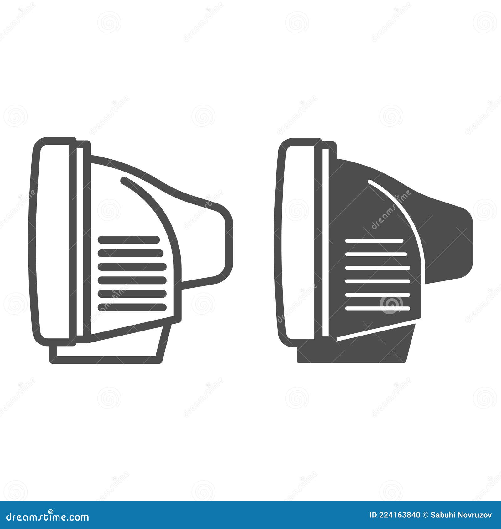 Tv Side View Line and Solid Icon, Monitors and TV Concept, Cathode Ray ...