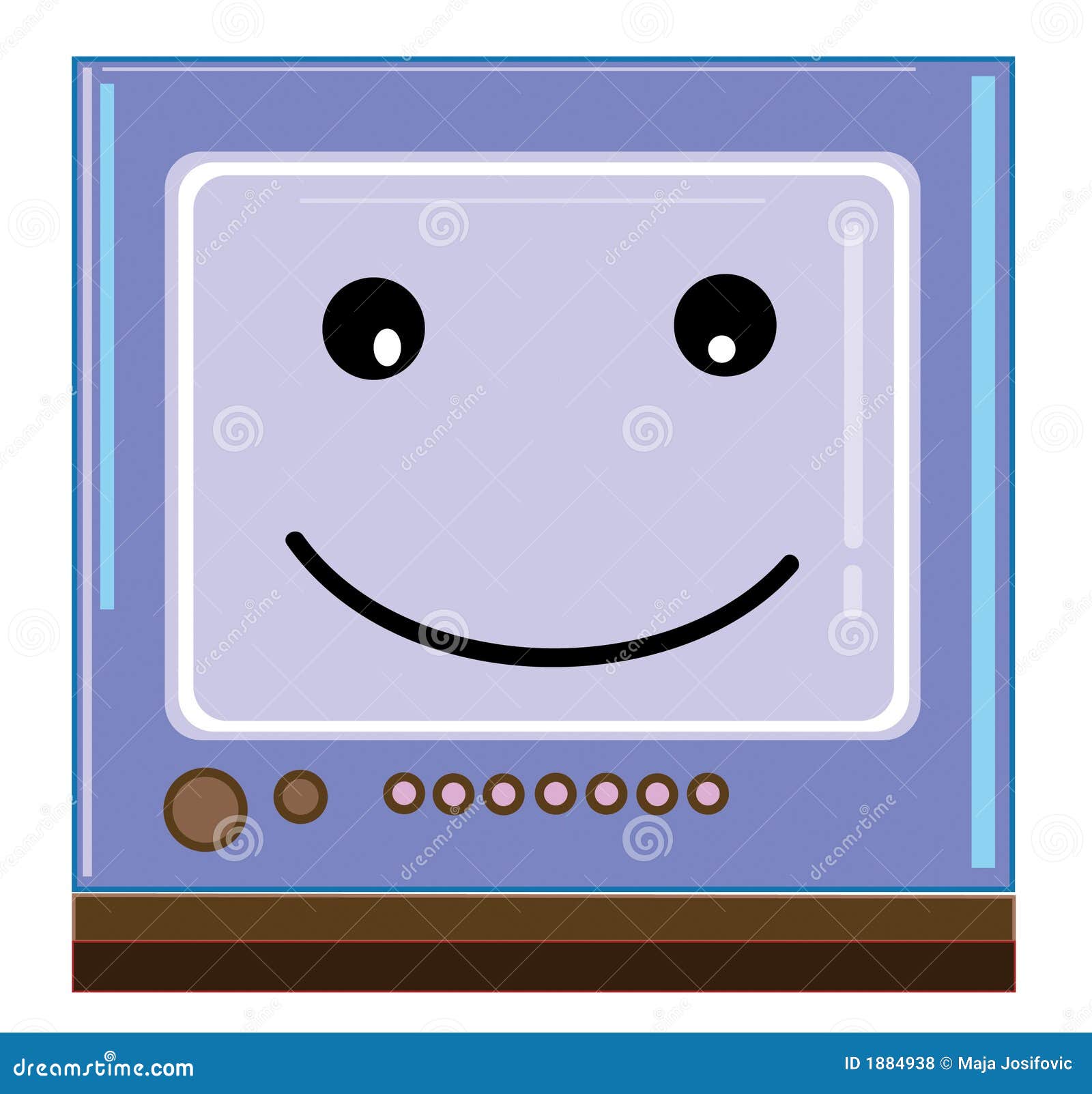 Tv smiling stock vector. Illustration of drawing, television - 1884938