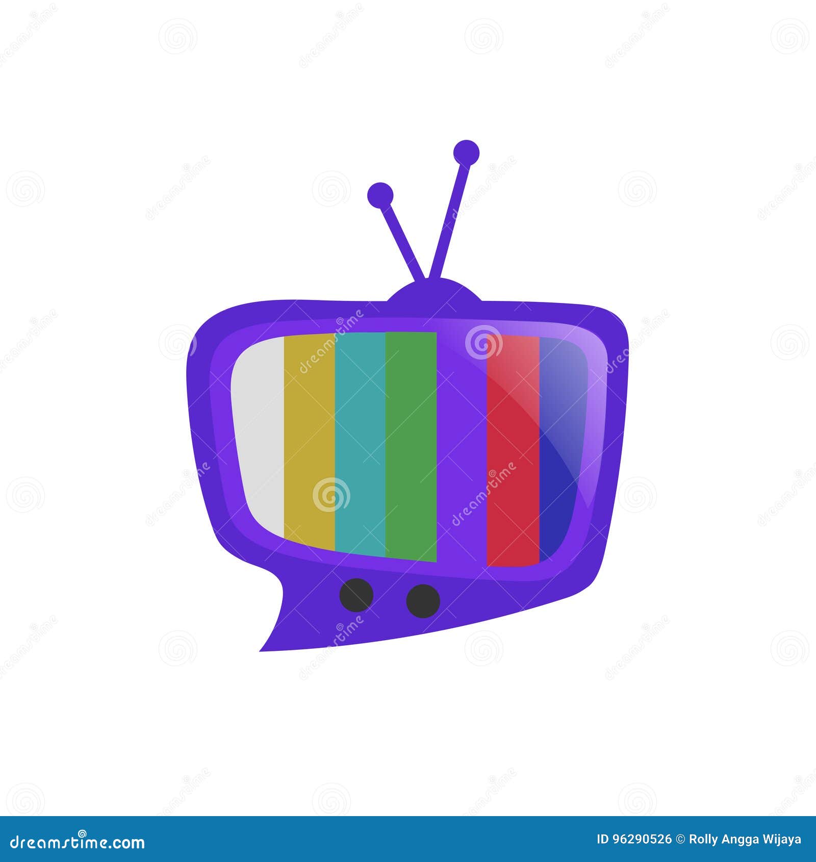TV Speech Bubble Chat Vector Stock Vector - Illustration of message ...