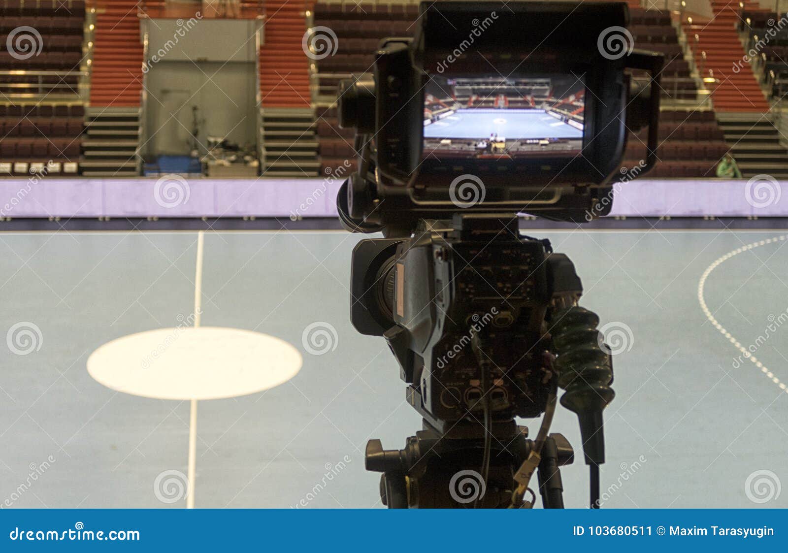 TV Camera for Broadcast Handball Stock Image - Image of coyotes, life ...