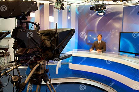 TV Studio stock photo. Image of broadcasting, female - 21387552