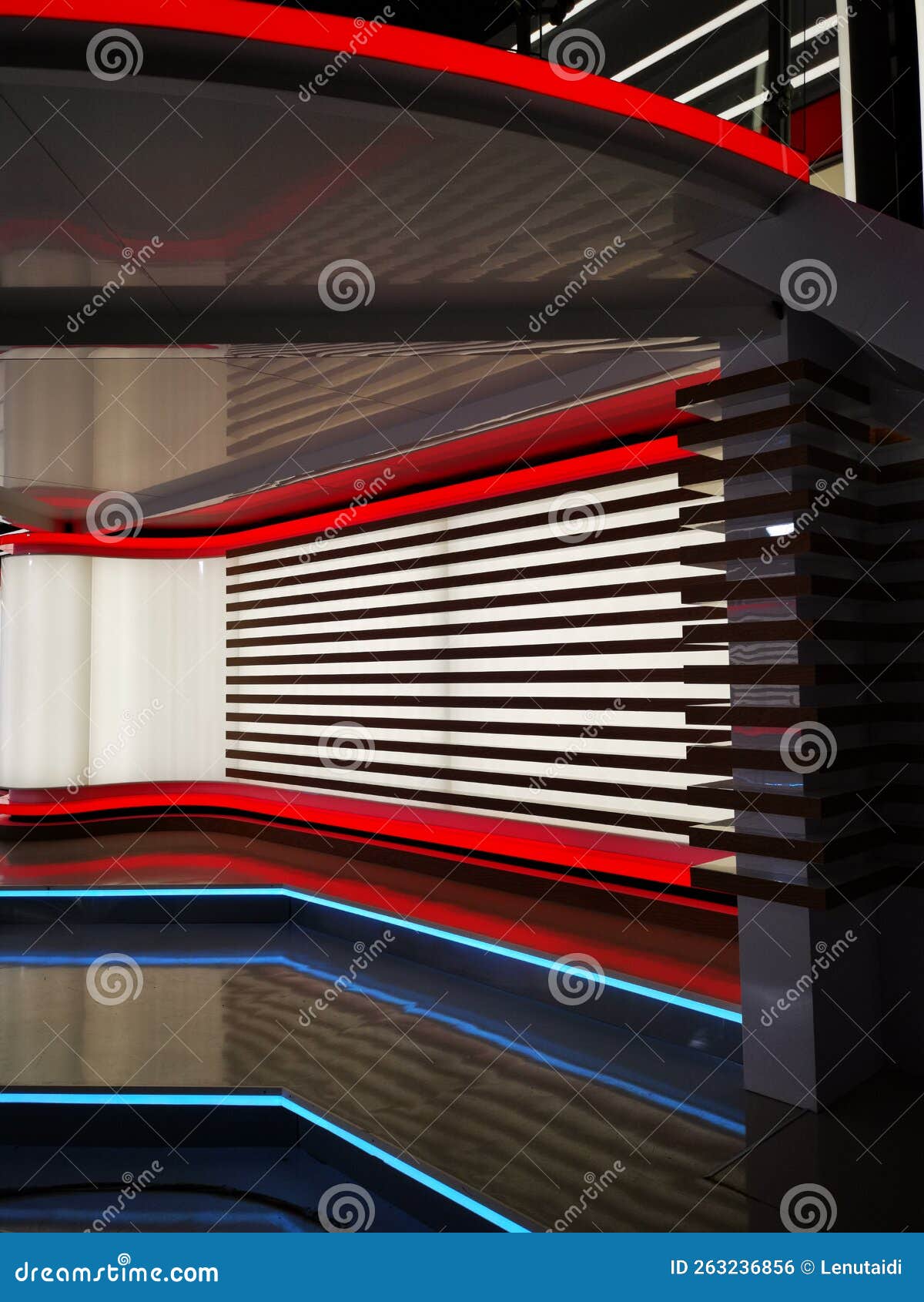 TV Studio - Illuminated Linear Design Stock Photo - Image of light ...