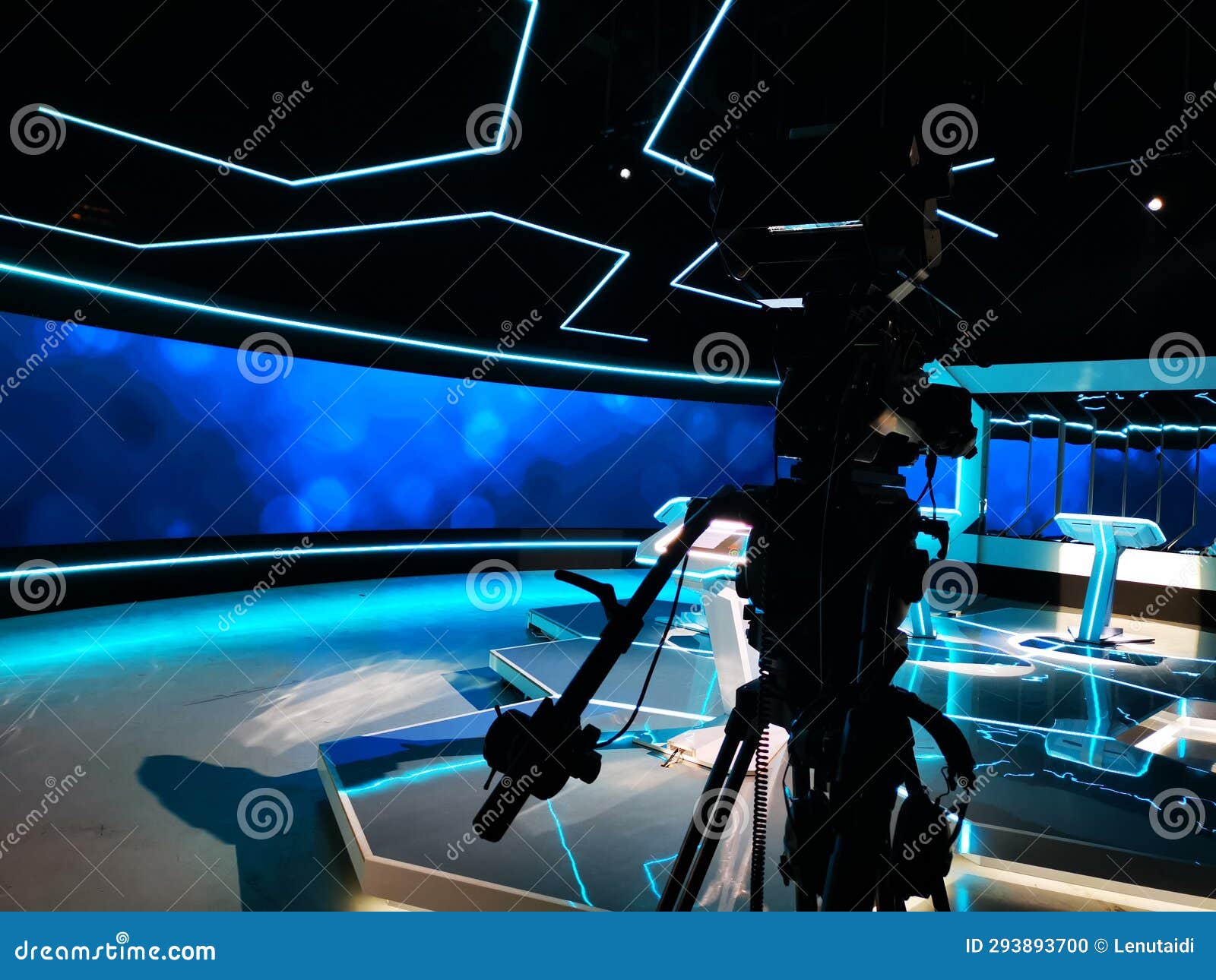 TV Studio Video Camera Recording Stock Photo - Image of communication ...