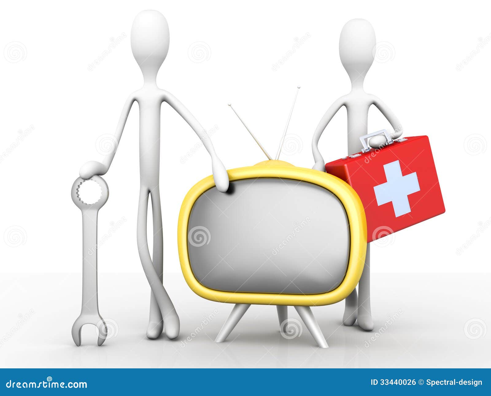 TV Support Team stock illustration. Illustration of lifesaver - 33440026