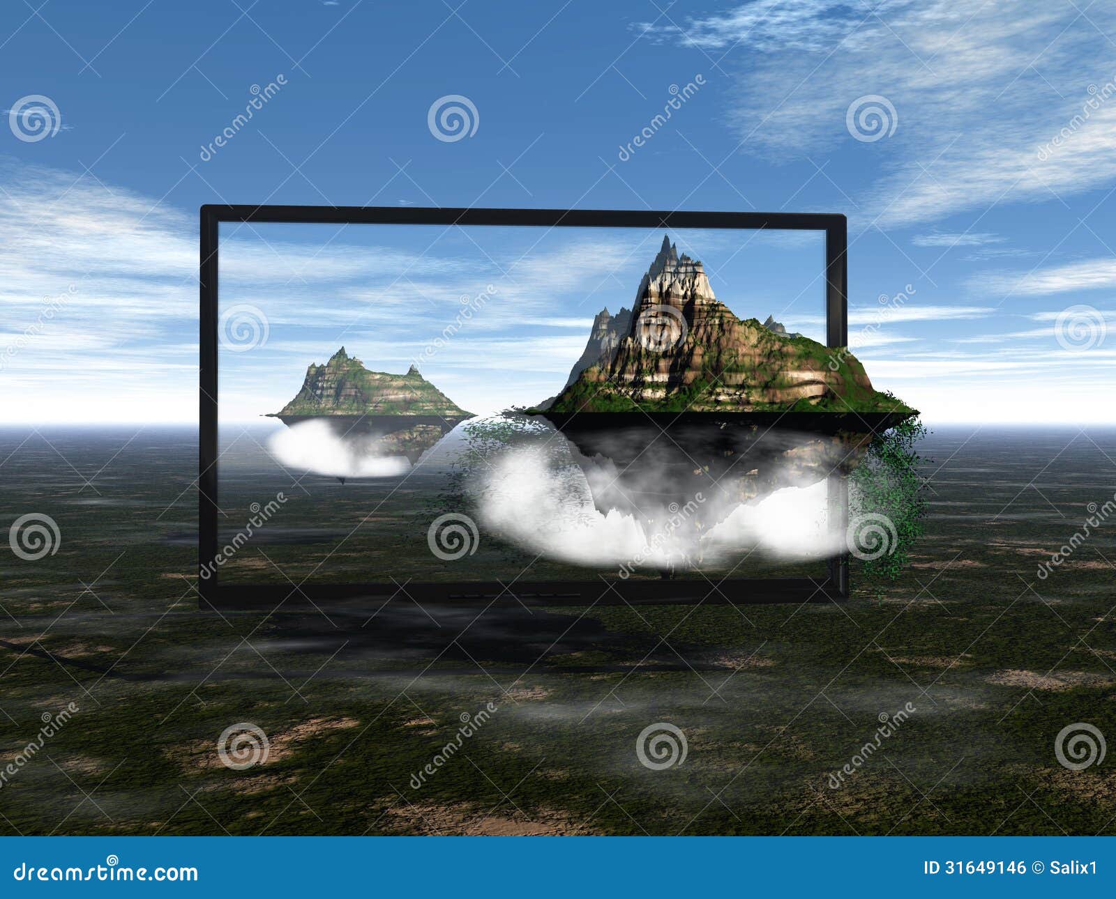 TV with surround image stock illustration. Illustration of screen ...