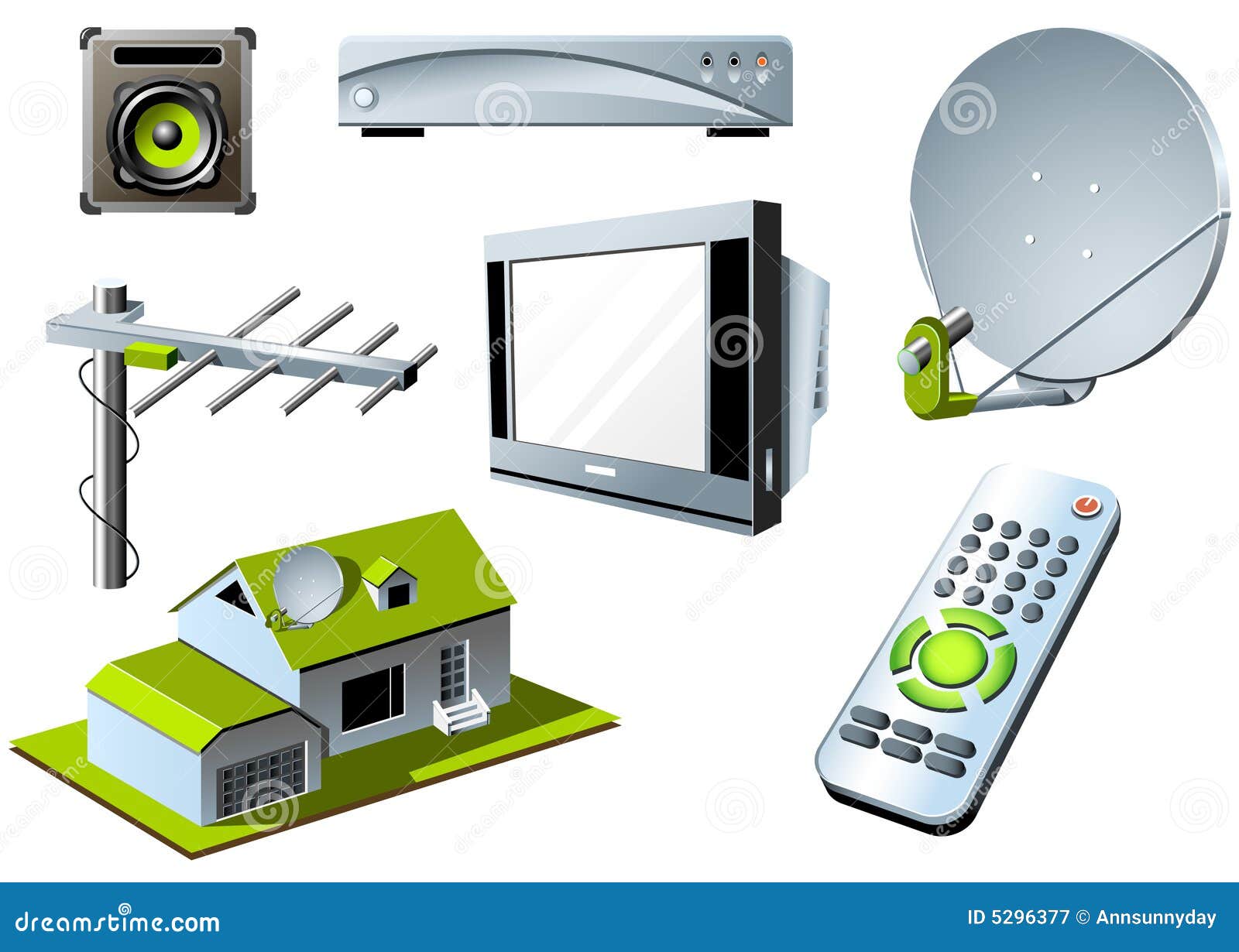 TV system stock vector. Illustration of broadcast, garage - 5296377