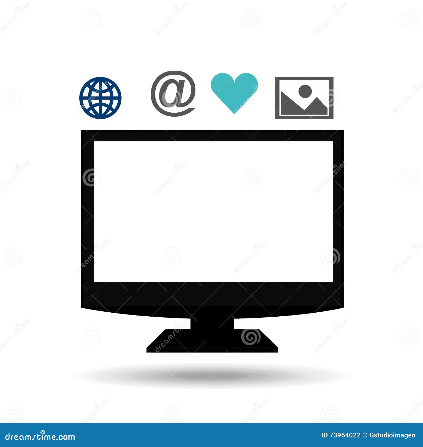 Tv Technology Communication Icon Stock Illustration - Illustration of ...