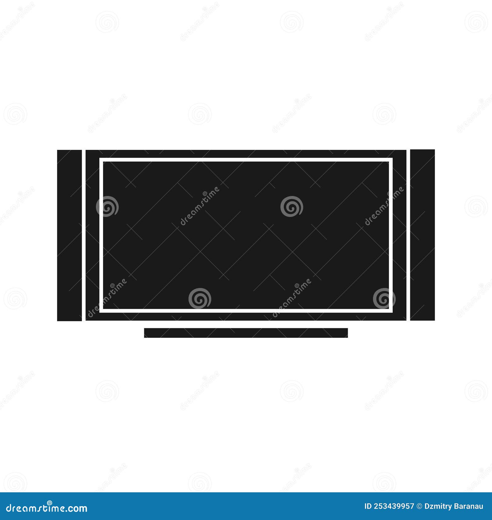 TV Technology Screen Television Vector Illustration Icon Solid Black ...