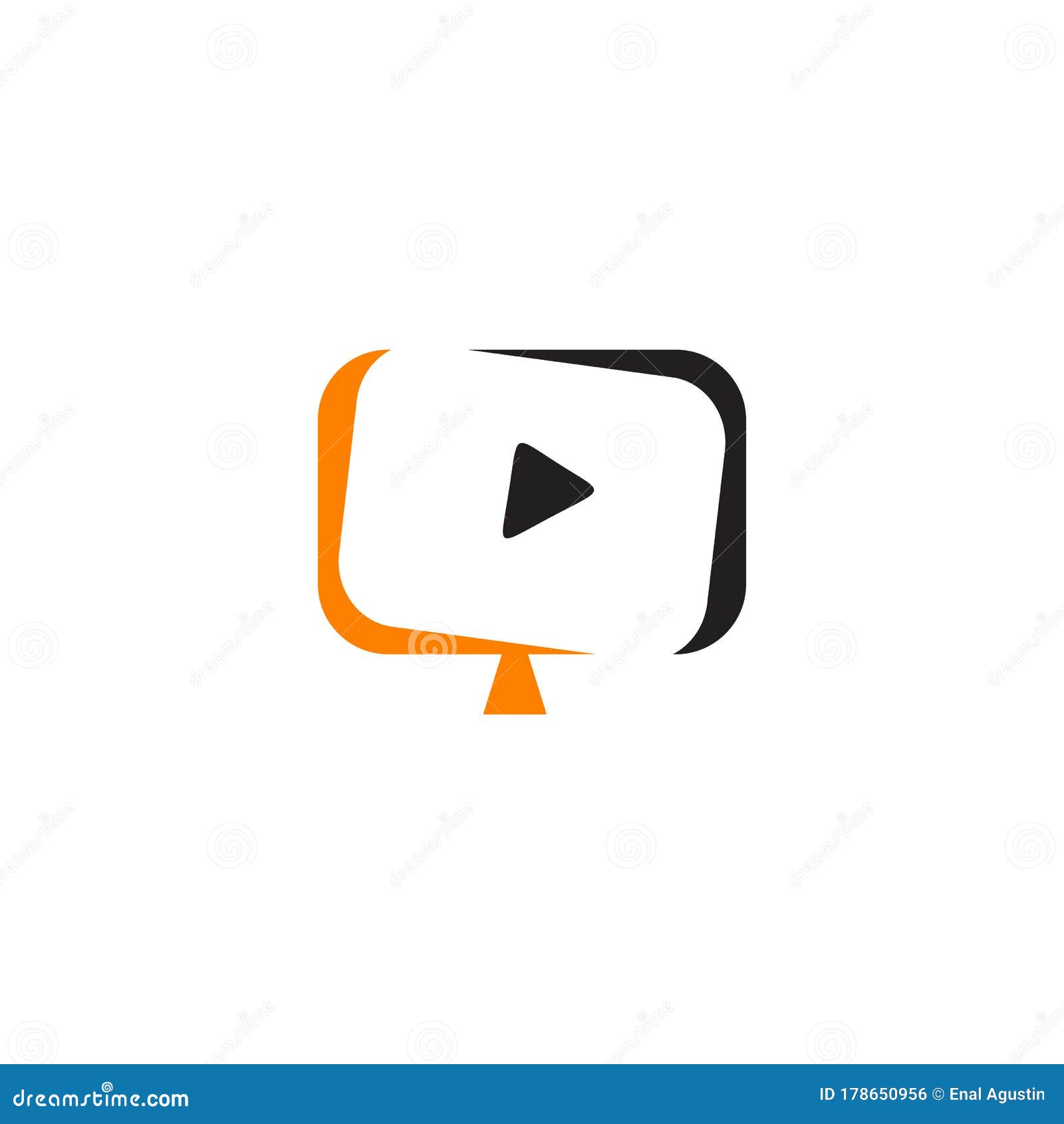 TV or Television Channel Logo Design Template Stock Illustration ...