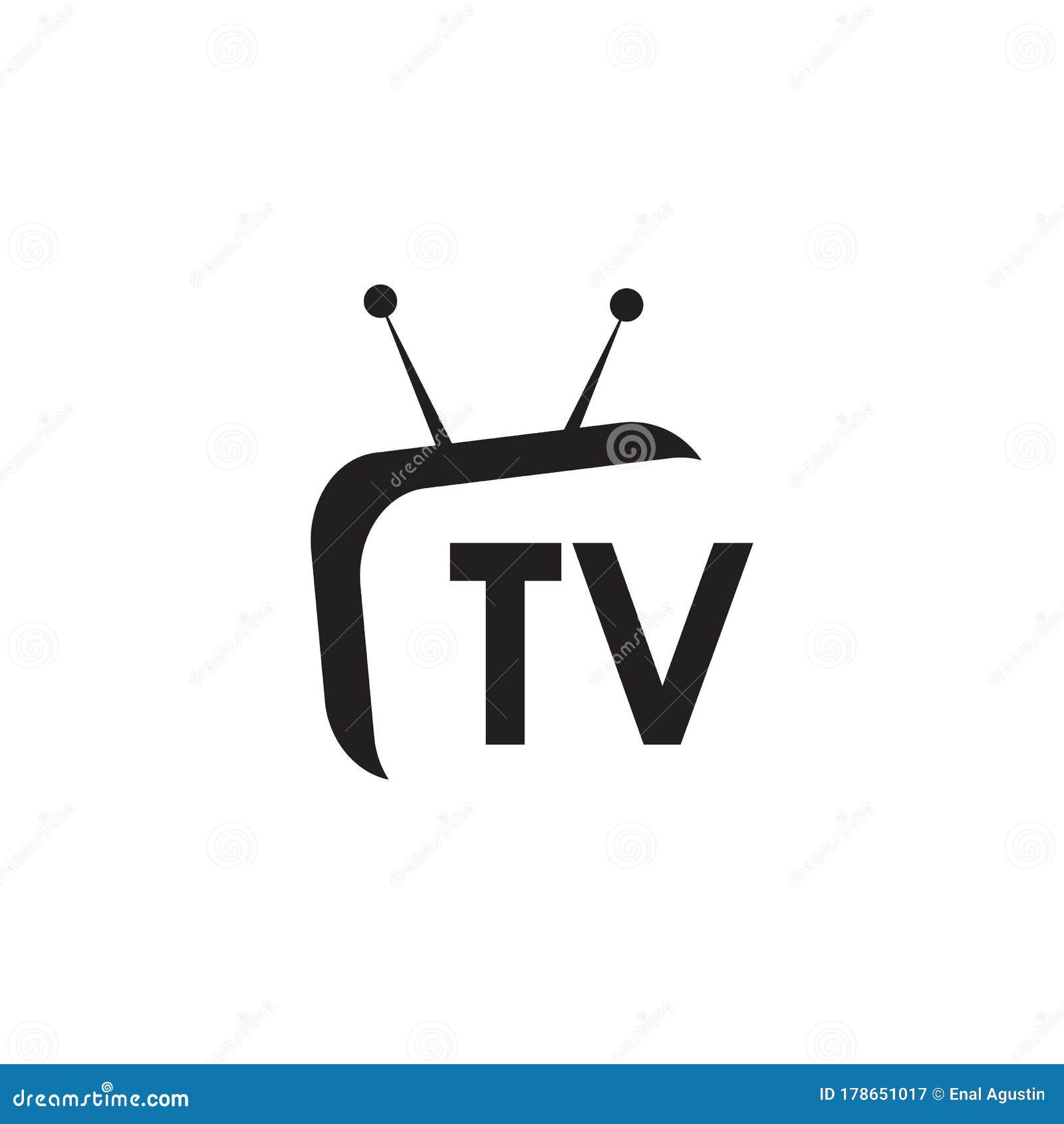 TV or Television Channel Logo Design Template Stock Illustration ...