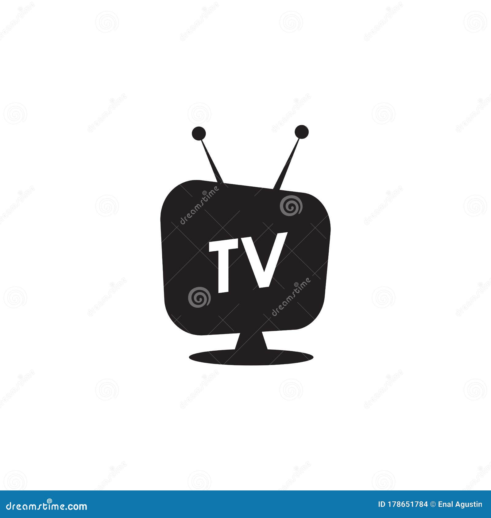 TV or Television Channel Logo Design Template Stock Vector ...