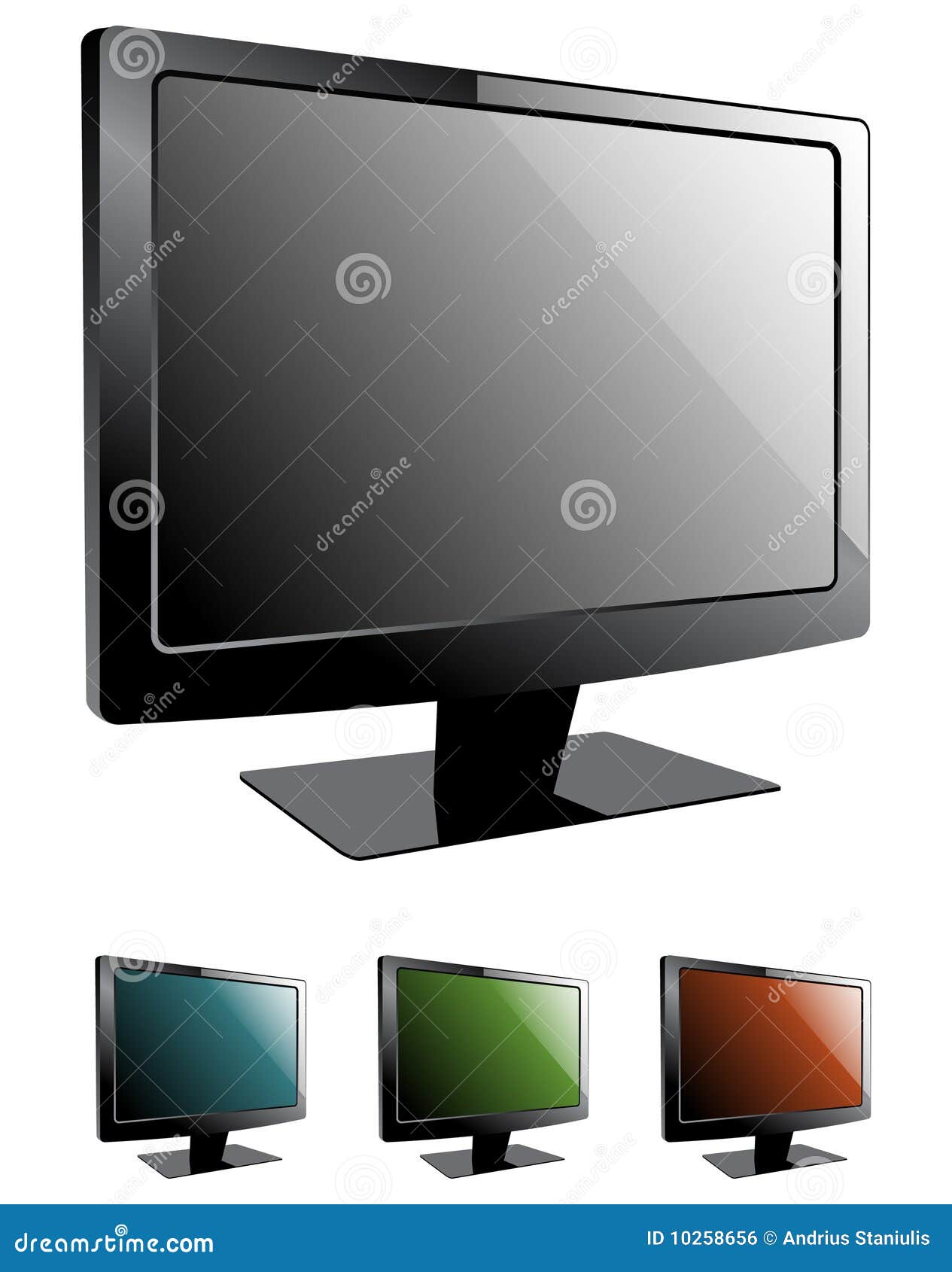 Tv television lcd stock vector. Illustration of display - 10258656