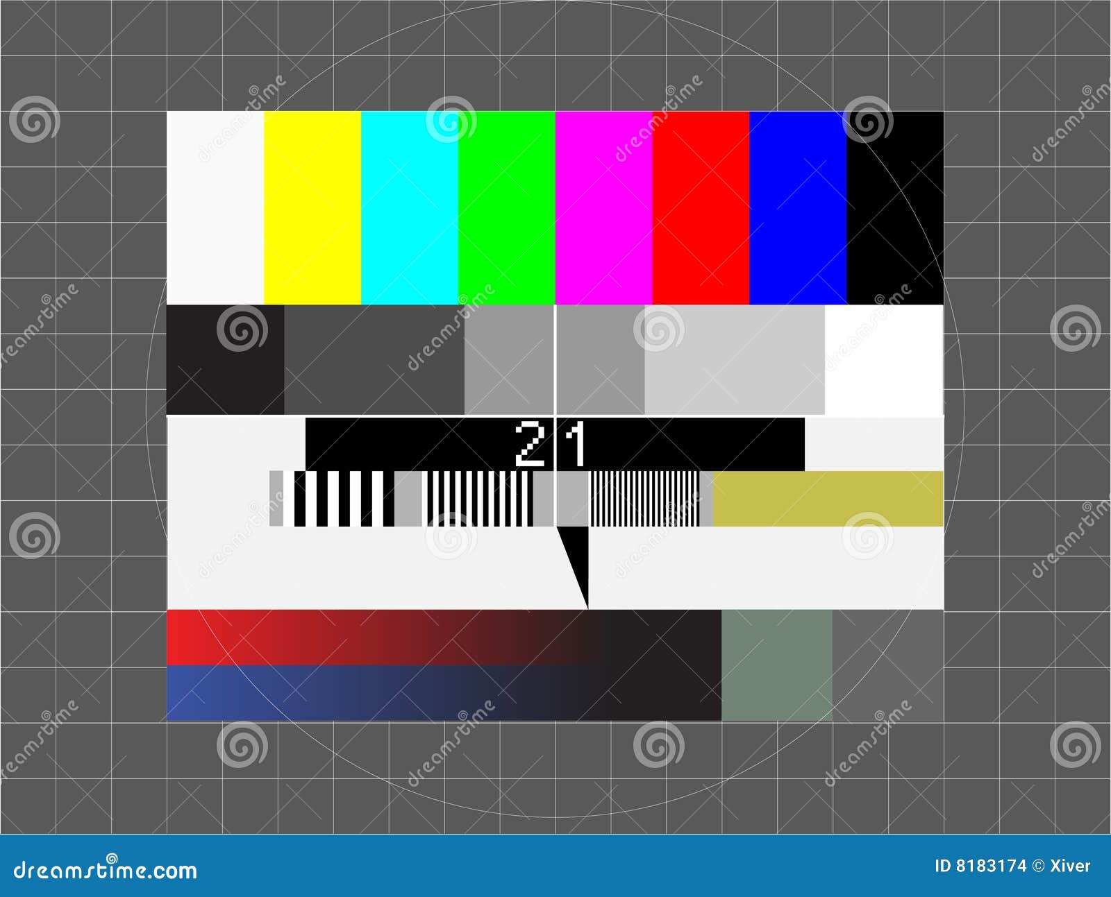 Old Tv Test Screen. Retro No Channel Signal Screensaver Vector ...